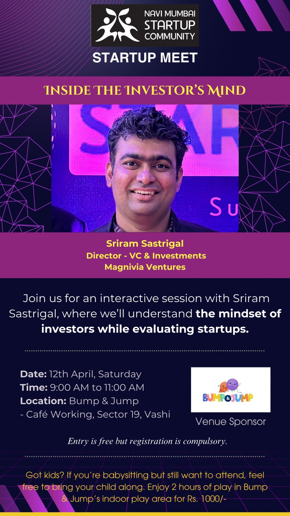 Inside the Investors Mind - Startup Meet by Navi Mumbai Startup Community, Bump and Jump, Navi ...