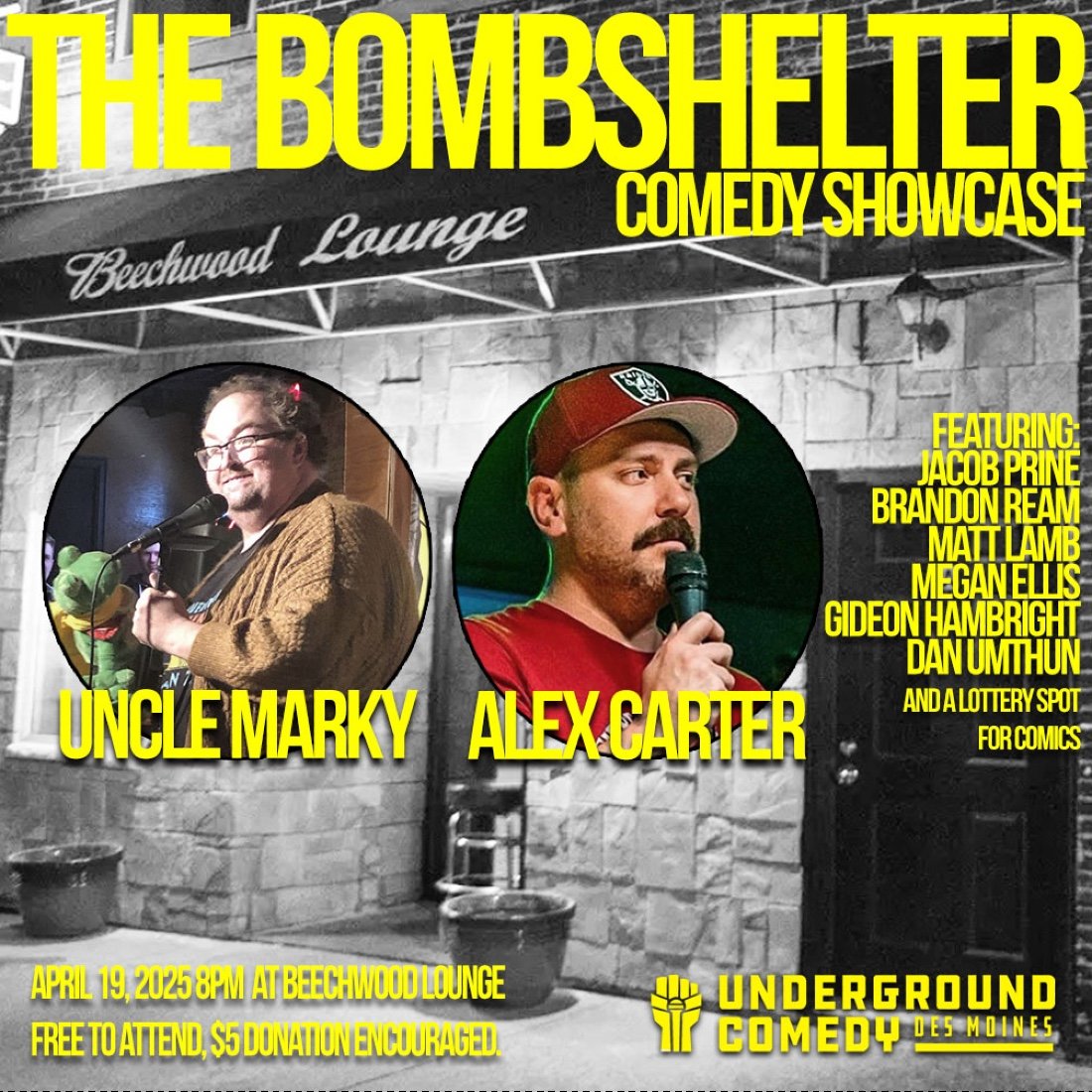The Bomb Shelter Comedy Showcase, Beechwood Lounge, Des Moines, 19 ...