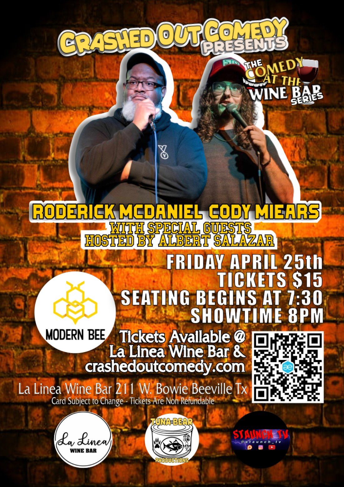 Crashed Out Comedy Presents: Cody Miears and Roderick McDaniel, La ...