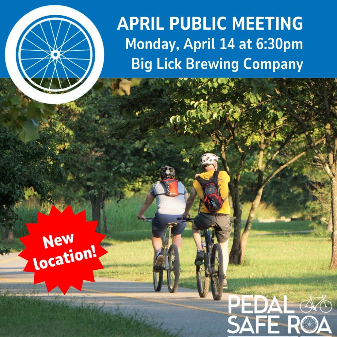PedalSafe ROA April public meeting, Big Lick Brewing Company, LLC ...