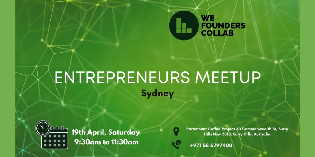 Sydney Entrepreneurs Meetup by We Founders Collab 2025, Paramount ...