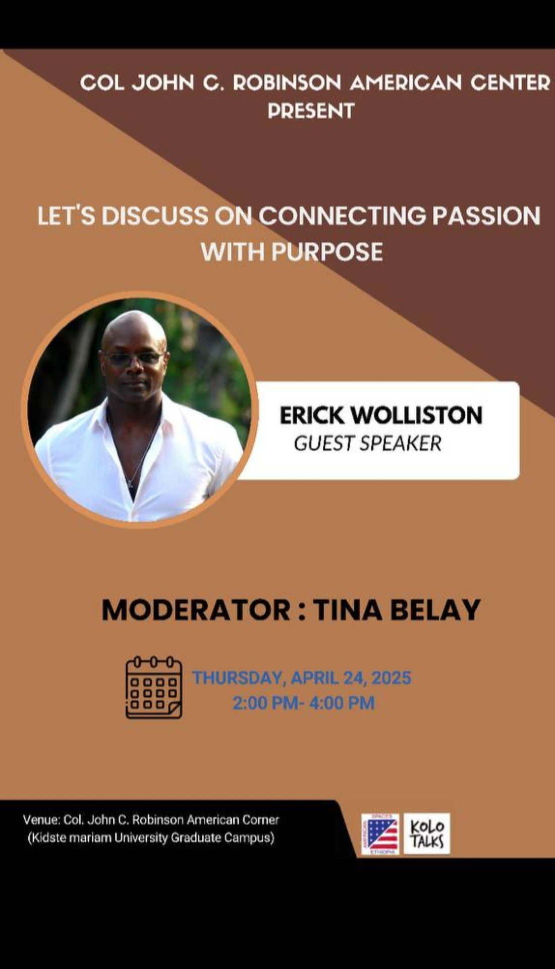 Kolo talk 2025, Col. John C. Robinson American Corner, Addis Ababa, 24 ...