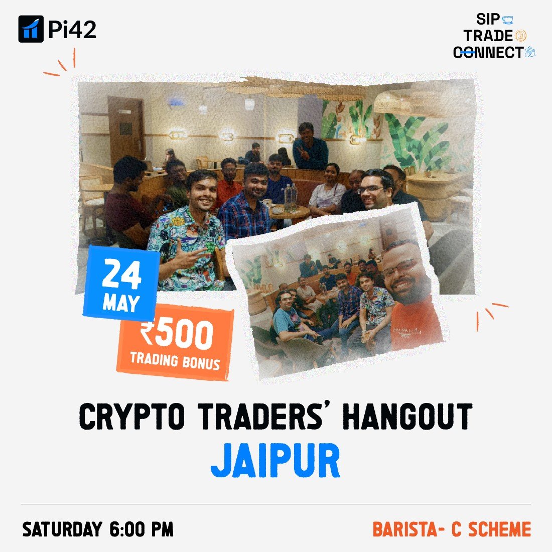 Pi42 Crypto Traders’ Hangout - Jaipur, Barista - C Scheme Jaipur, Sarojini Marg, Panch Batti, C ...