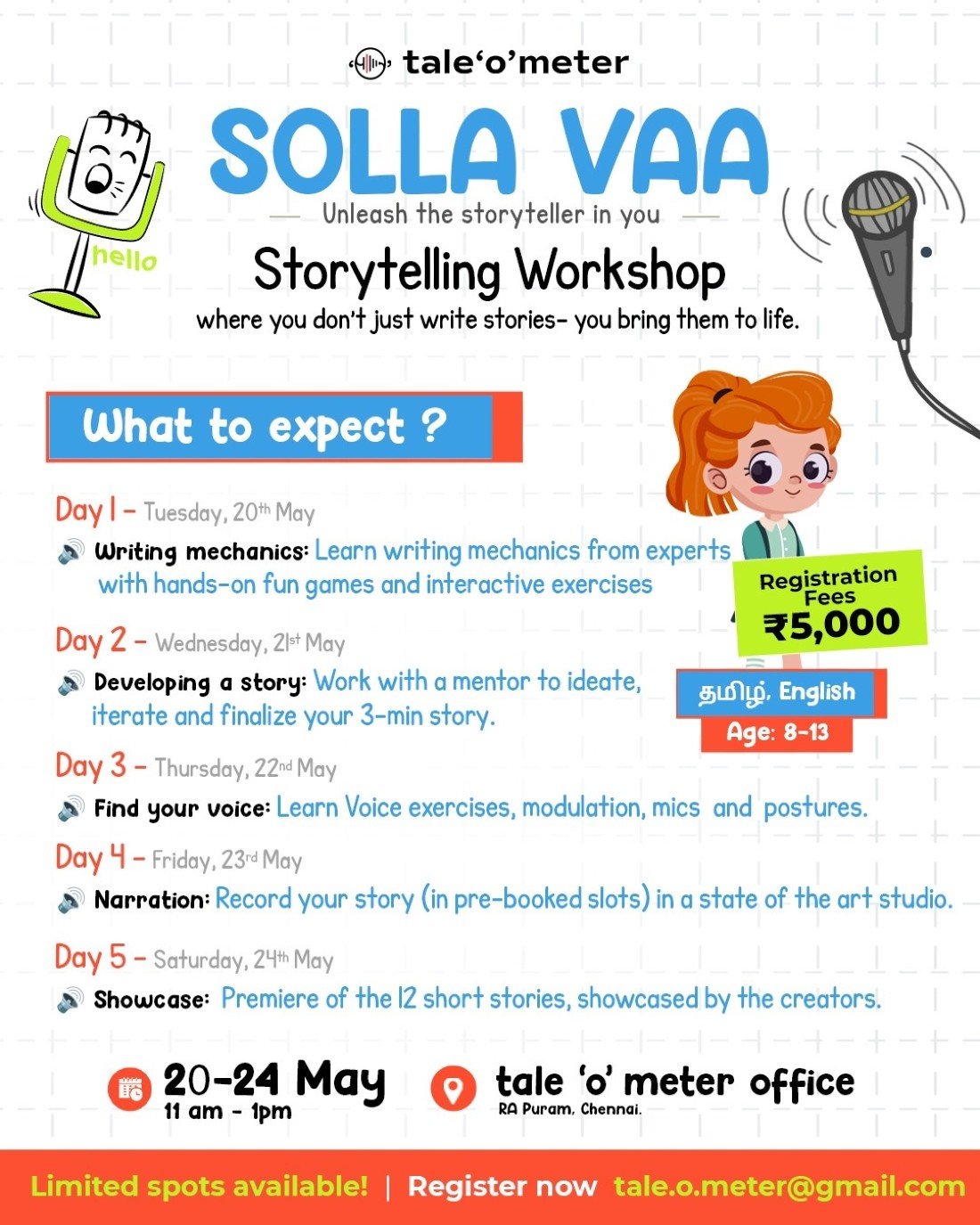 tale ‘O’ meter presents “Solla Vaa” – A Unique Storytelling Workshop for Kids, tale 'O' Meter ...