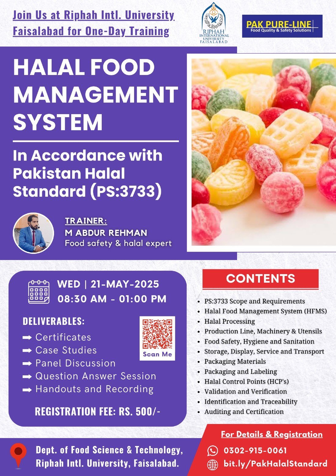 Activity-Based Training on Halal Food Management System, Riphah ...