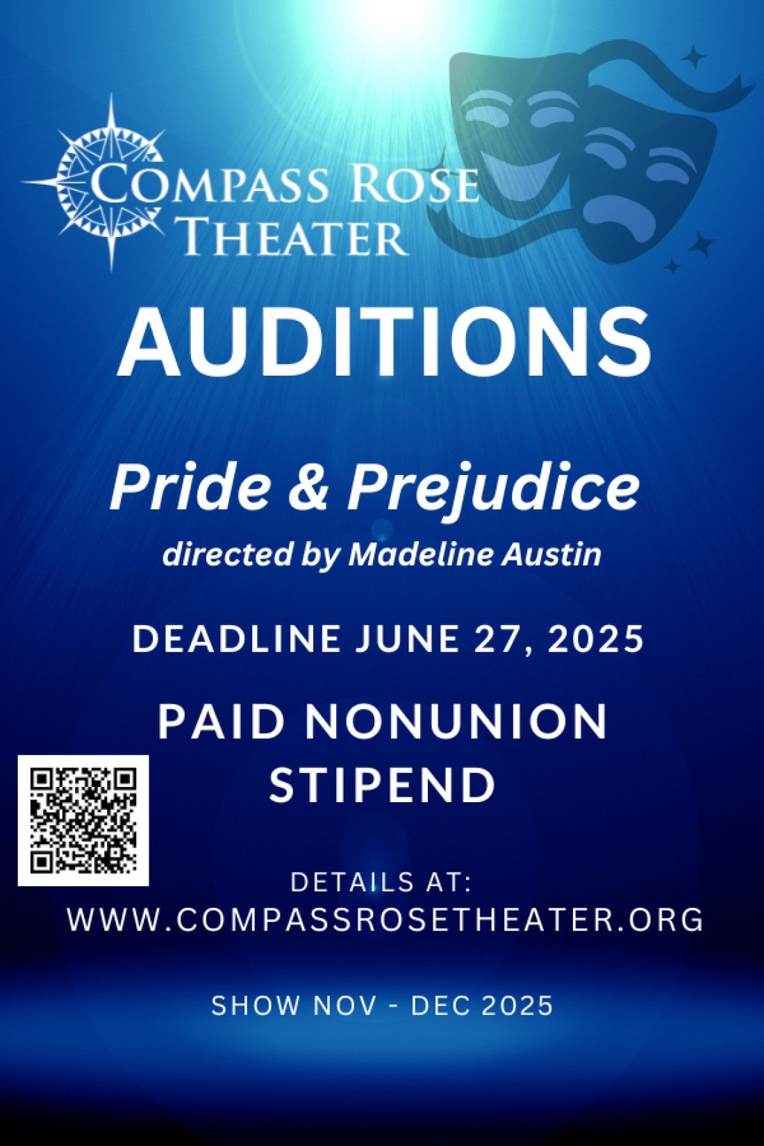 Pride & Prejudice Auditions presented by Compass Rose Theater , Compass ...