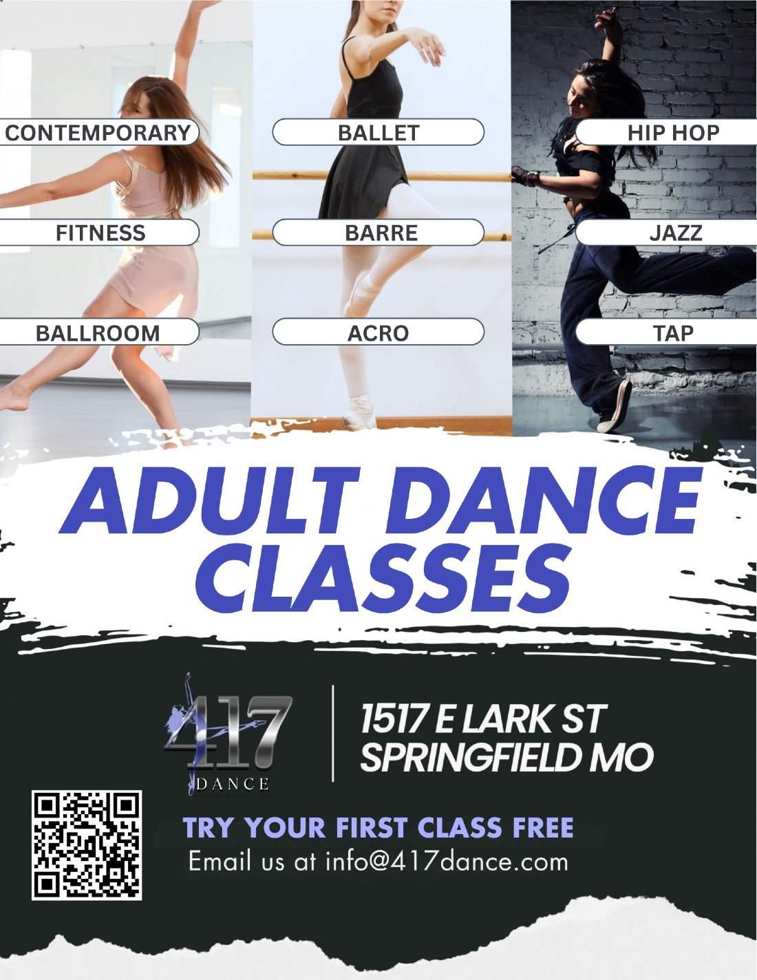 Adult Dance Classes – No Experience Needed | Ballet, Hip Hop, Jazz & More, 417 Dance School of ...