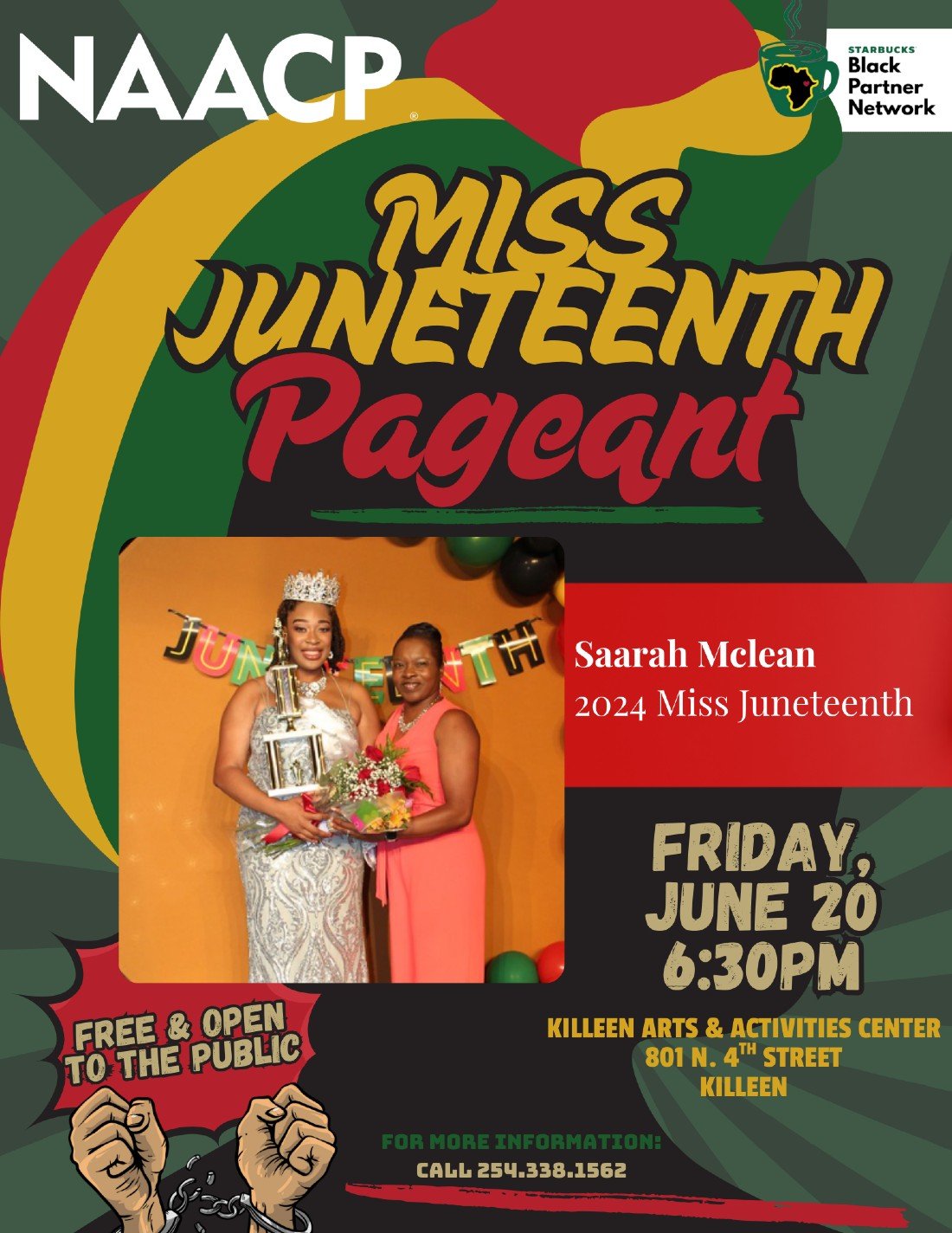 Miss Juneteenth Pageant, Killeen Arts and Activities Center, 20 June ...