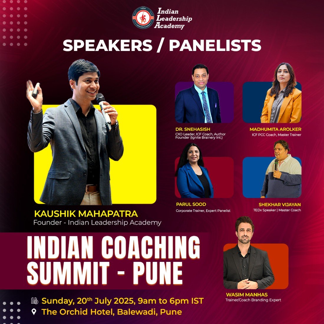 Indian Coaching Summit-Pune 2025, The Orchid Hotel, Balewadi, Pune, 20 ...