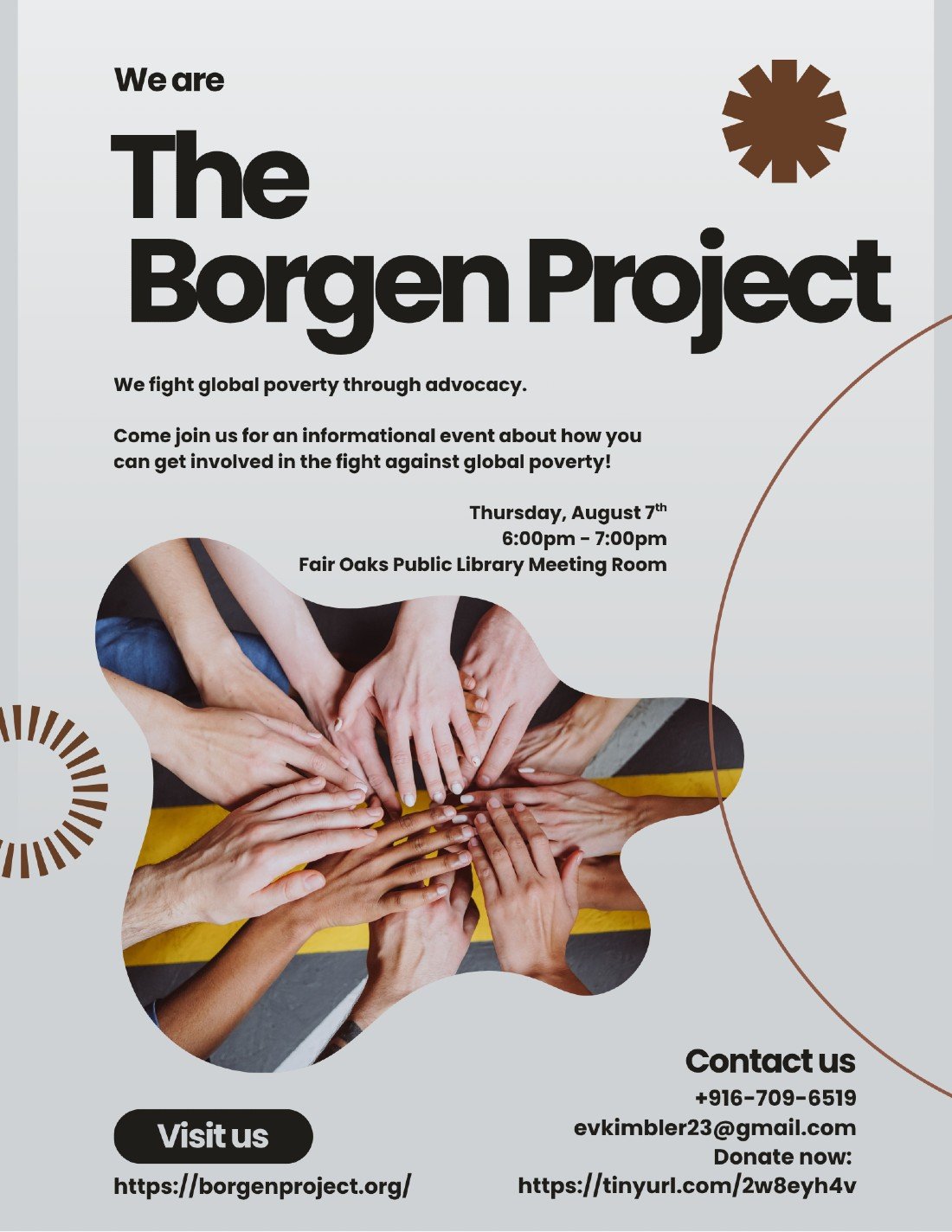 The Borgen Project Info Night, Fair Oaks Library, 7 August 2025 | AllEvents