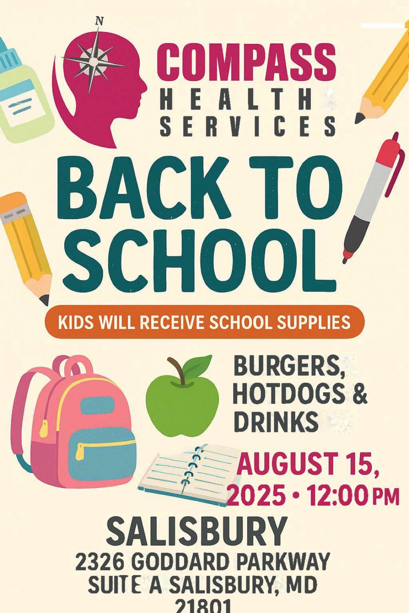 Compass Health Services Back-to-school Giveaway, Compass Health ...