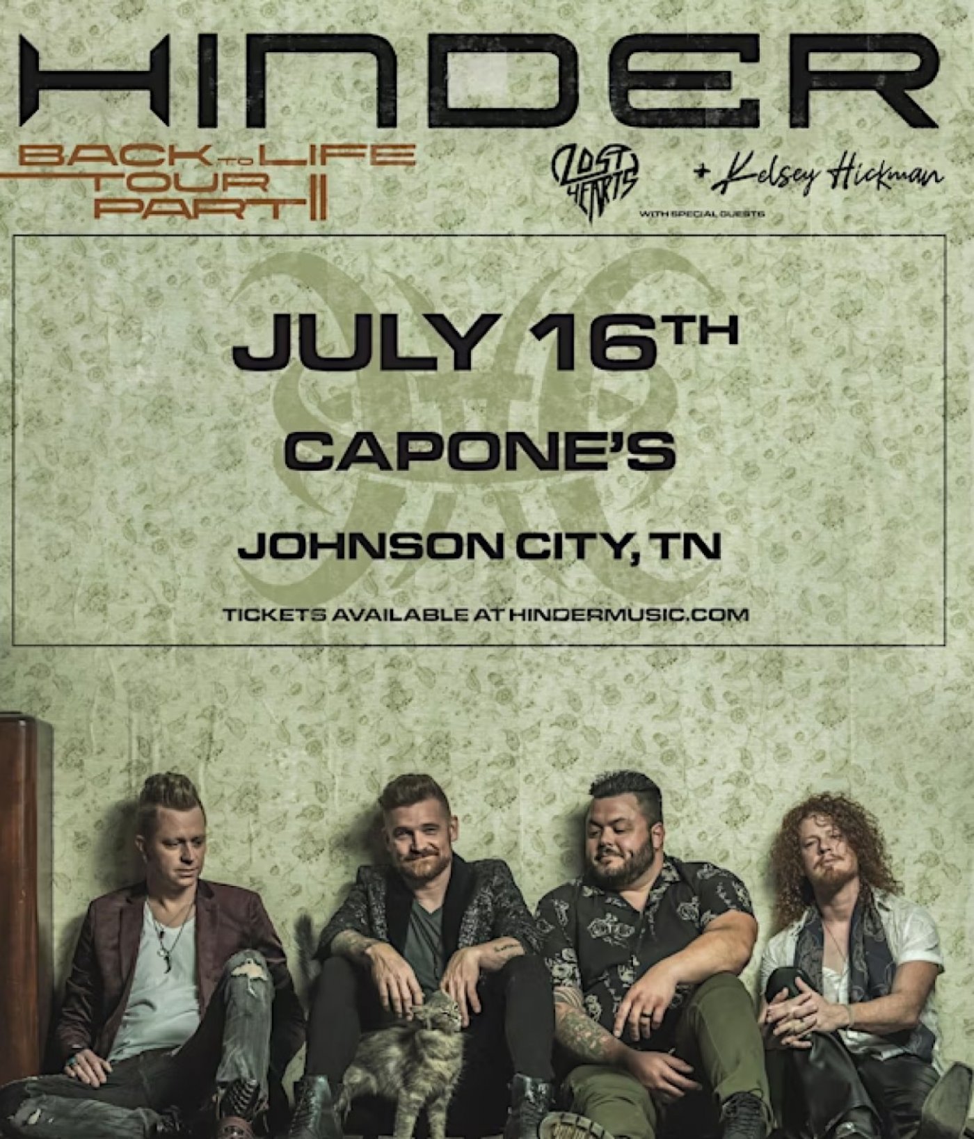 Hinder: Back To Life Tour 2025, Capone's, Johnson City, 16 July 2025 ...
