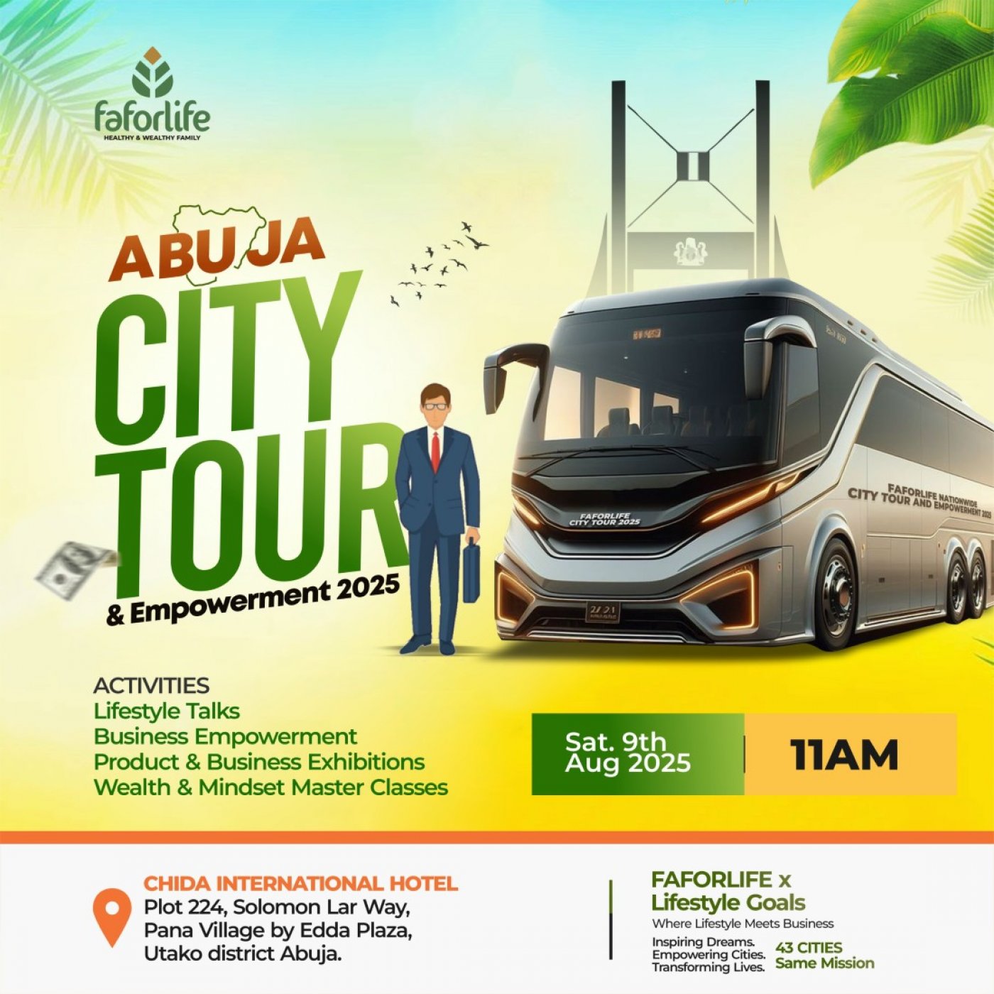 Reserve your Free seat for FaforLife Abuja City Tour, Chida Hotel ...