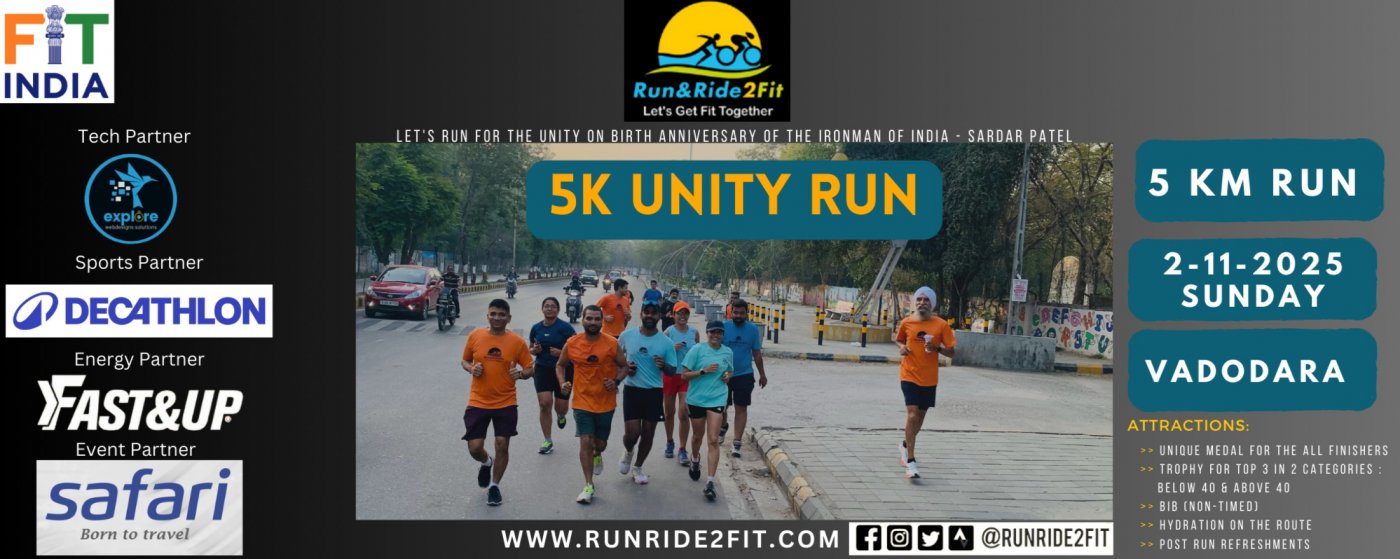 5k Unity Run 6.0 Tickets, Decathlon Sports - Vadodara, 2 November 2025 ...