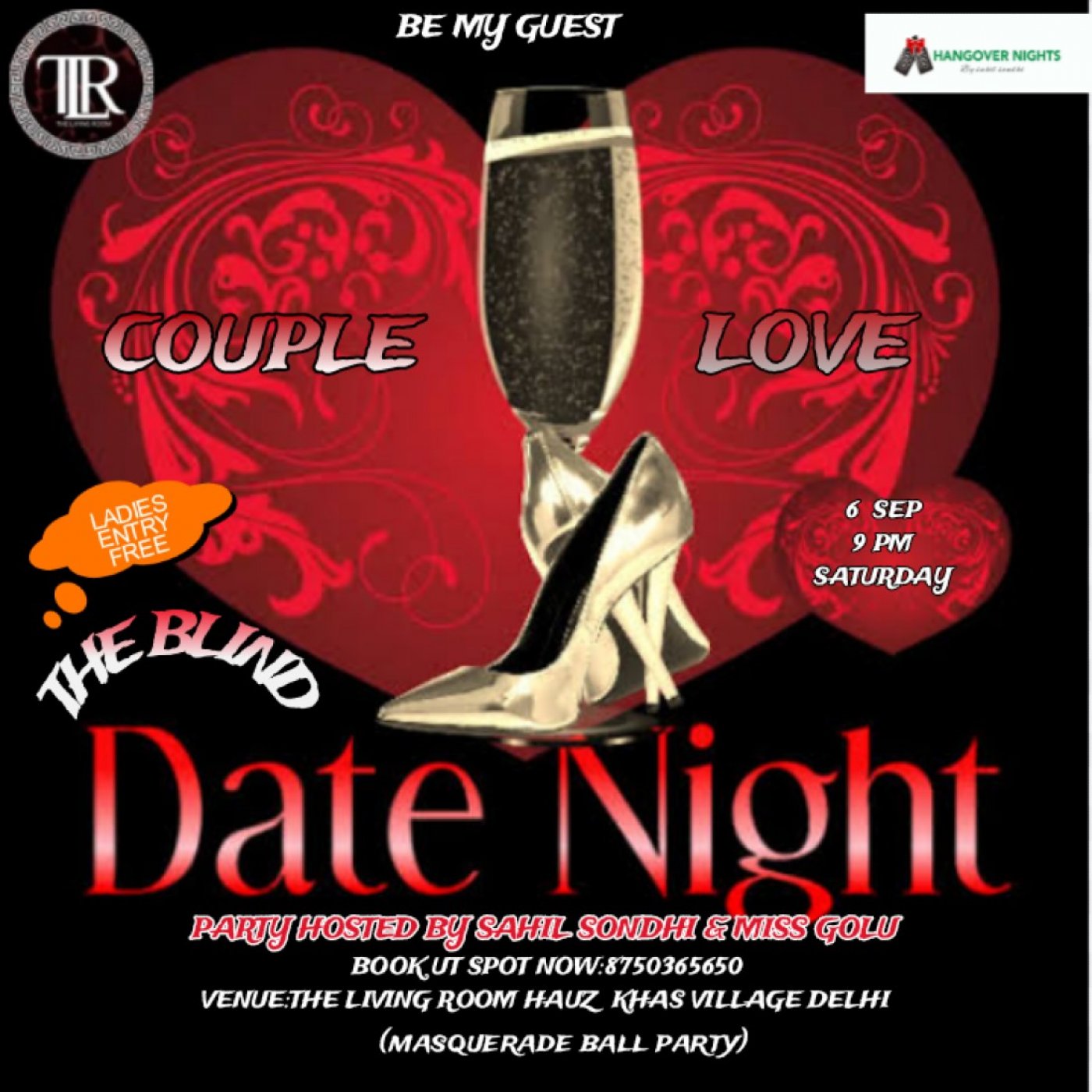 COUPLE LOVE THE BLIND DATE NIGHT BY HANGOVER NIGHTS, The Living Room ...