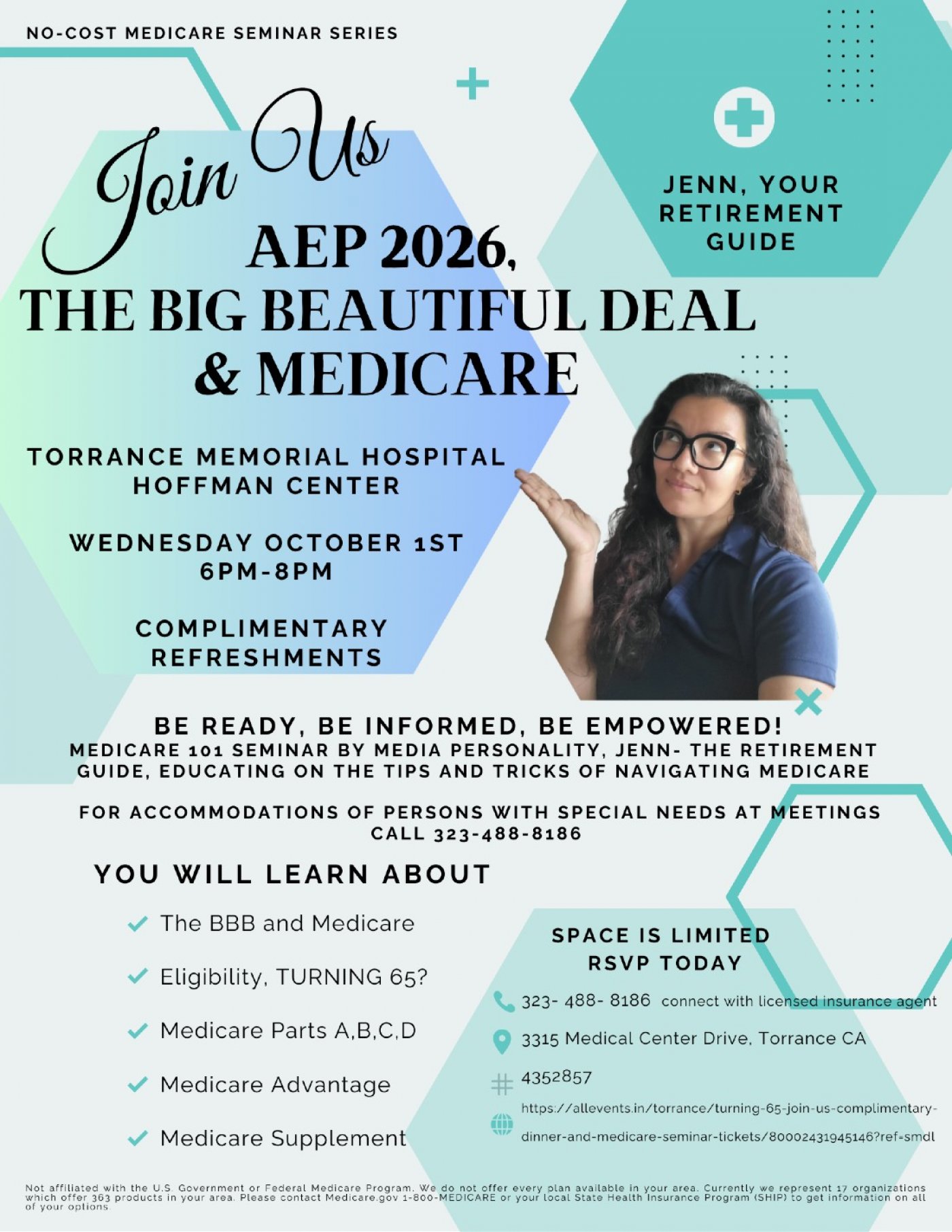 Turning 65? Join us! Complimentary Dinner and Medicare Seminar ...
