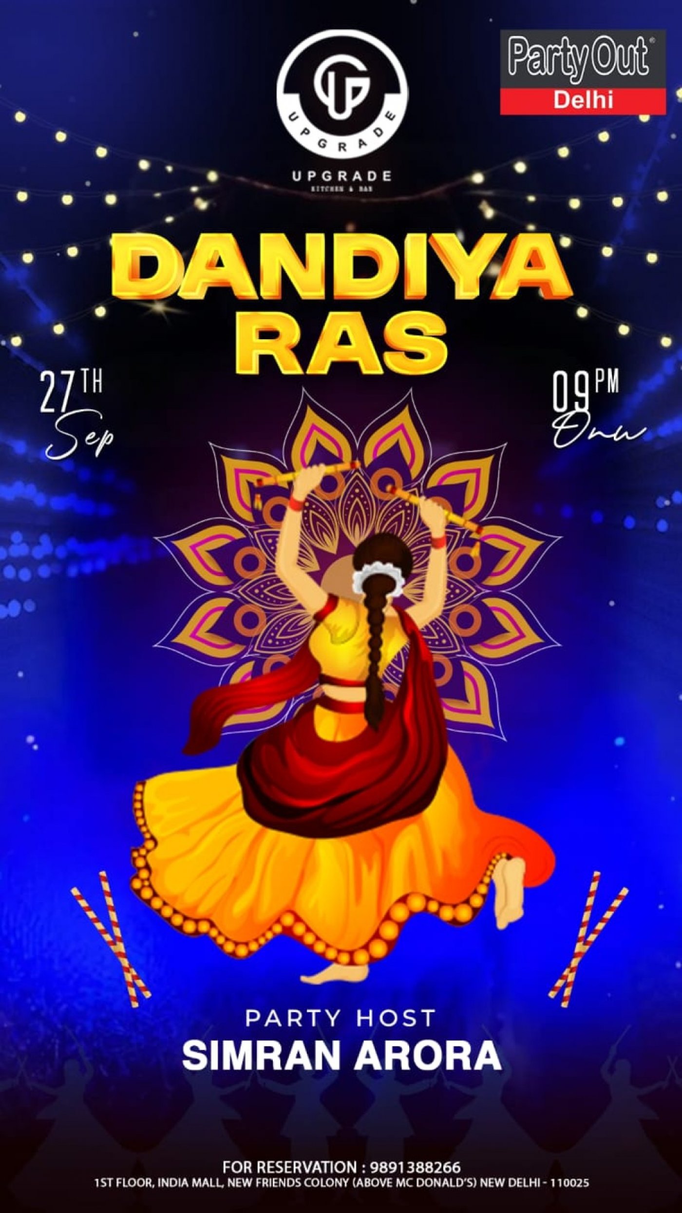 Dandiya Raas (Season-10) Tickets, Upgrade Kitchen & Bar, New Delhi, 27 ...