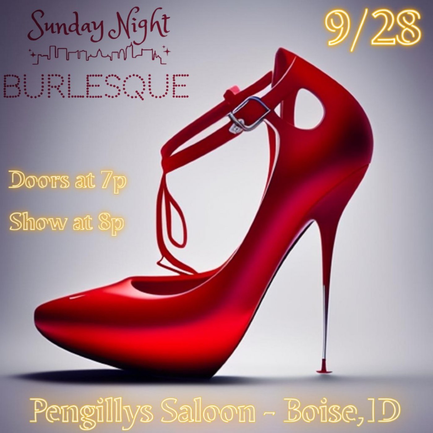 Sunday Night Burlesque Tickets, Pengilly Saloon, Boise, 28 September ...