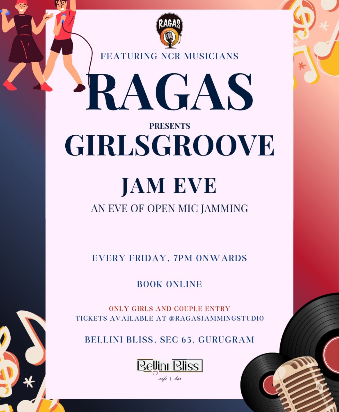 Ragas Rhythm & Roses - A GirlGroove Jam Eve at Bellini Tickets, Bellini ...