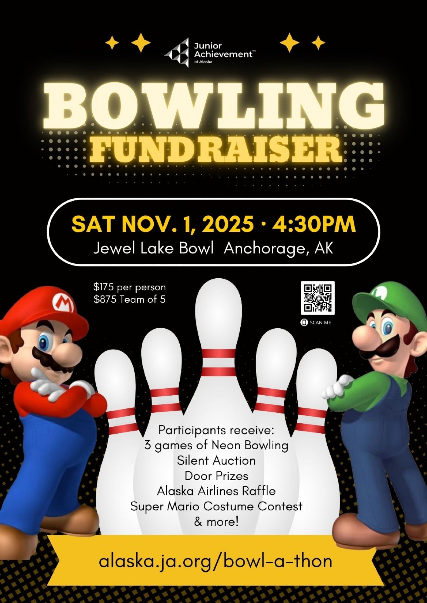 JA "Super Mario" Bowl-a-Thon Tickets, Jewel Lake Bowling Center ...