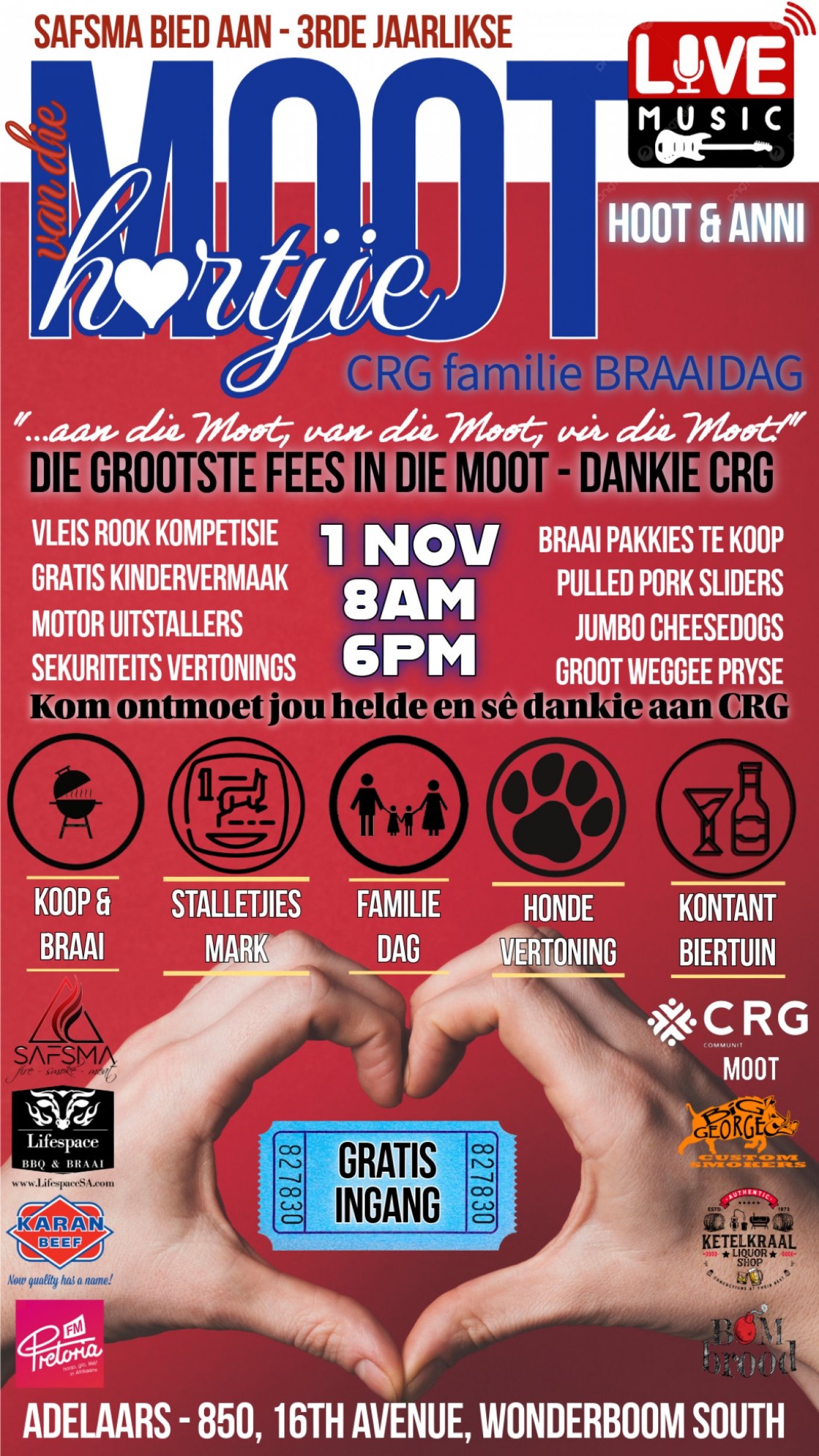 Hartjie van die Moot 3, Adelaars Restaurant & Venue, 16th Avenue ...