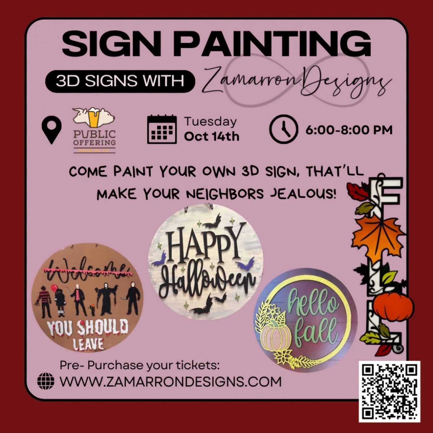 Public Offering Brewing CO - 3D Sign Painting Make-N-Take, Public ...