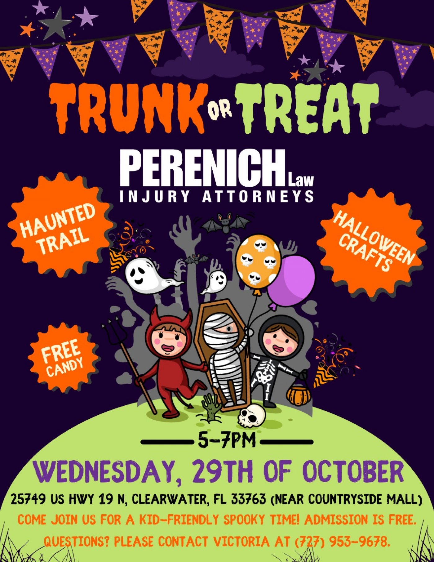 Halloween Trunk-or-Treat Fest , Perenich Law Injury Attorneys, US ...