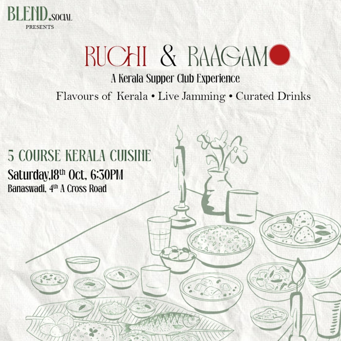 Kerala Supper Club, 4th Cross, Bangalore, 18 October 2025 | AllEvents