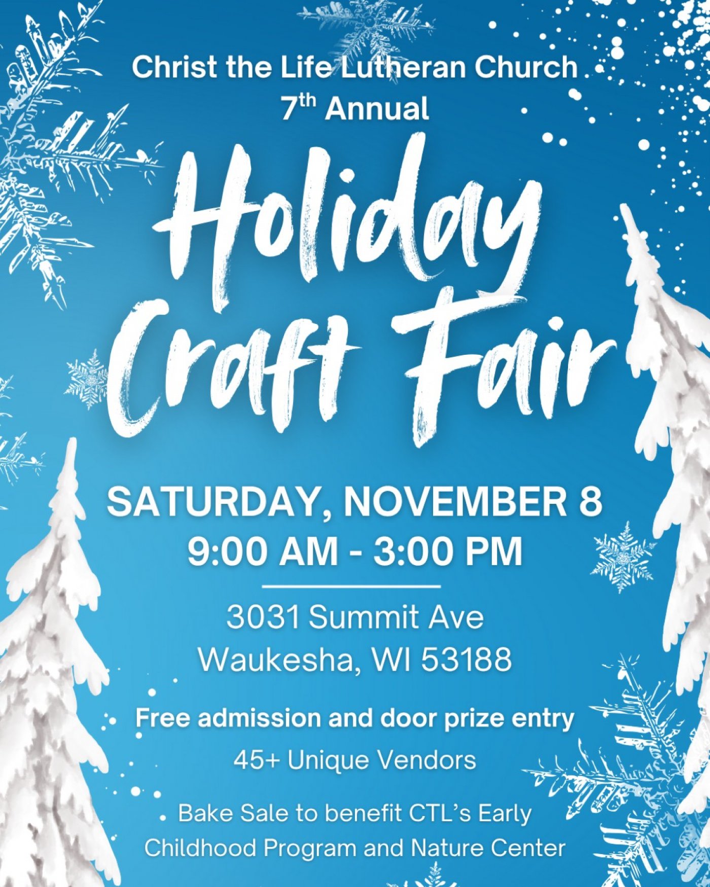 7th Annual Holiday Craft Fair, Christ The Life Lutheran Church ...