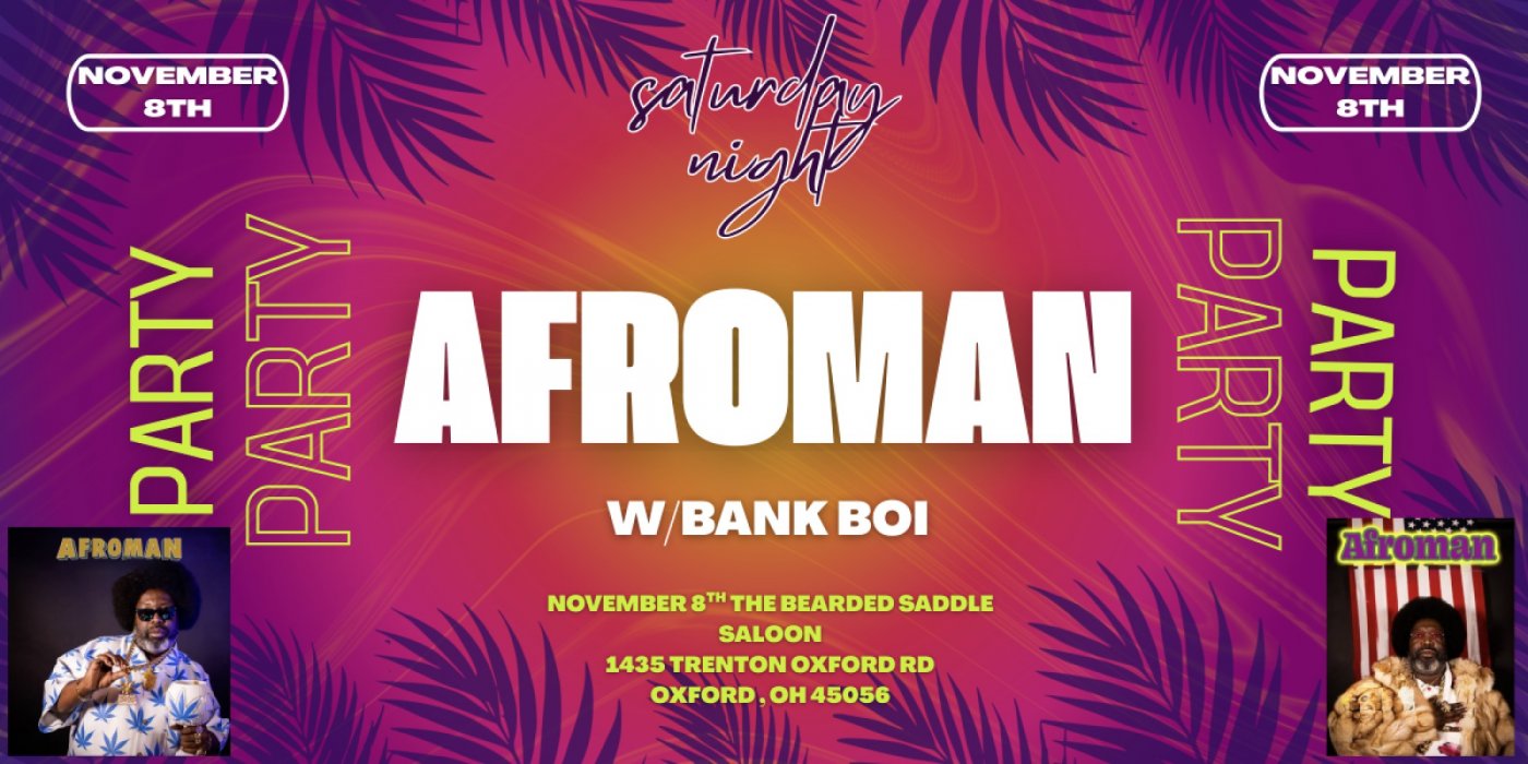 Afroman @ The Bearded Saddle Saloon, THE BEARDED SADDLE SALOON, Oxford ...