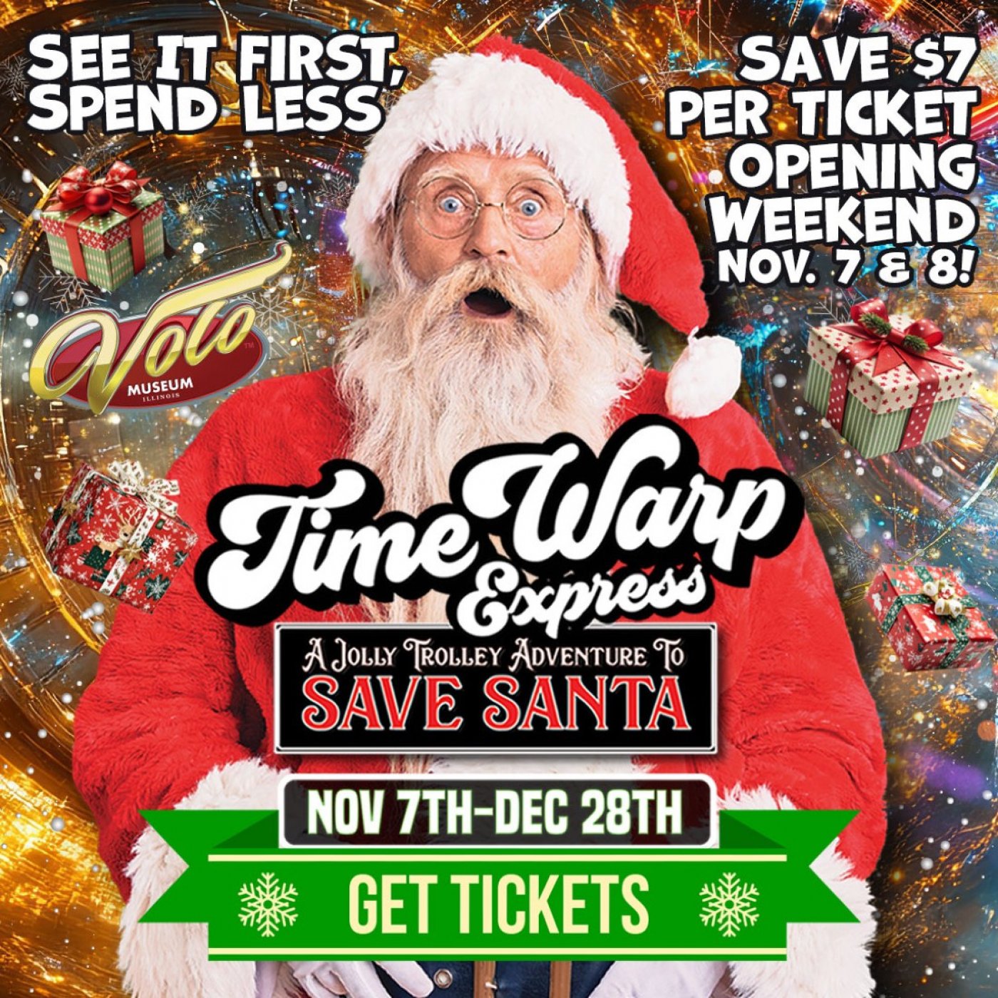 Time Warp Express Jolly Trolley Adventure To Save Santa Nov. 7th - Dec ...