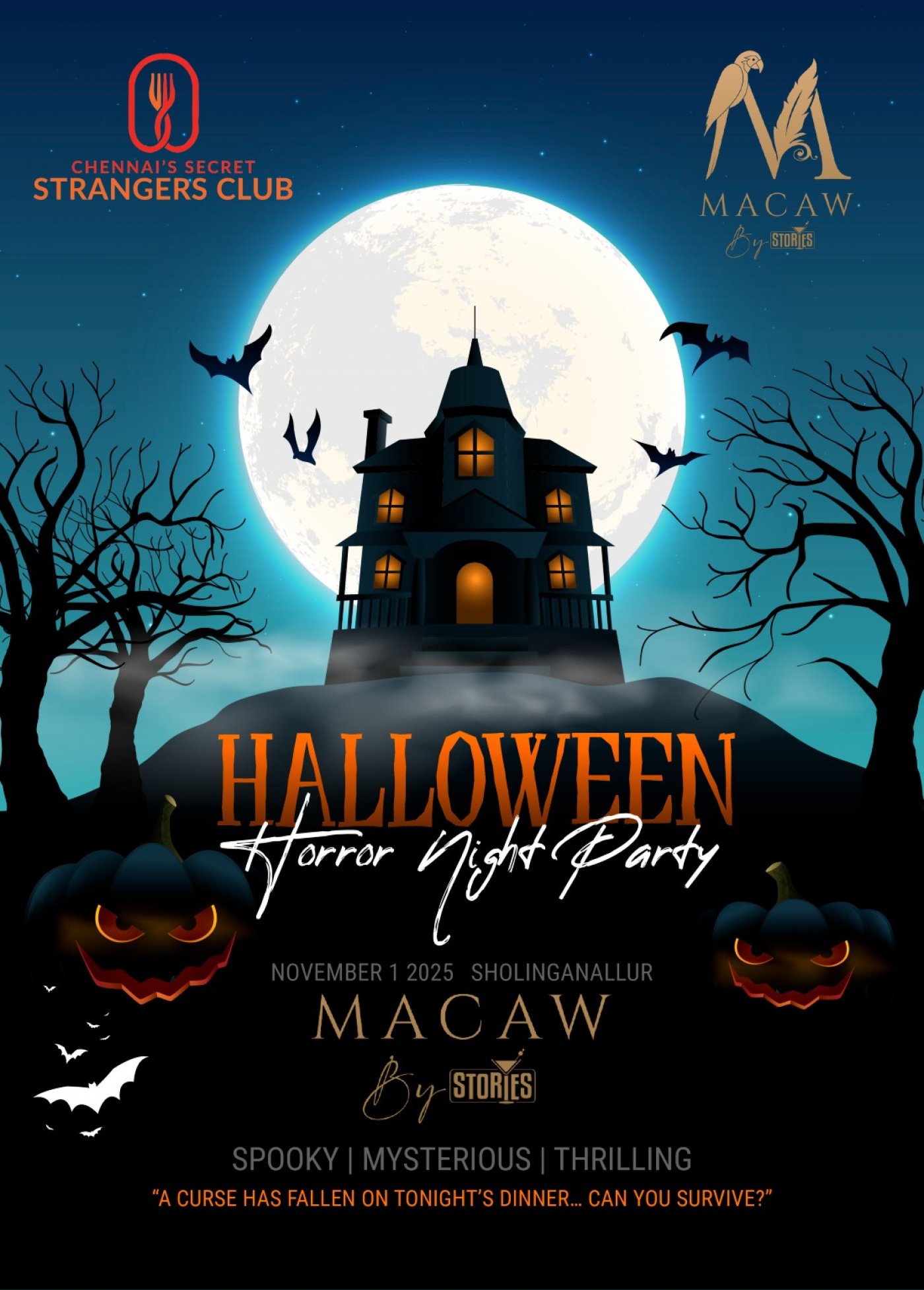 Horror Halloween Party, Macaw by Stories- OMR, Chennai, 1 November 2025 ...