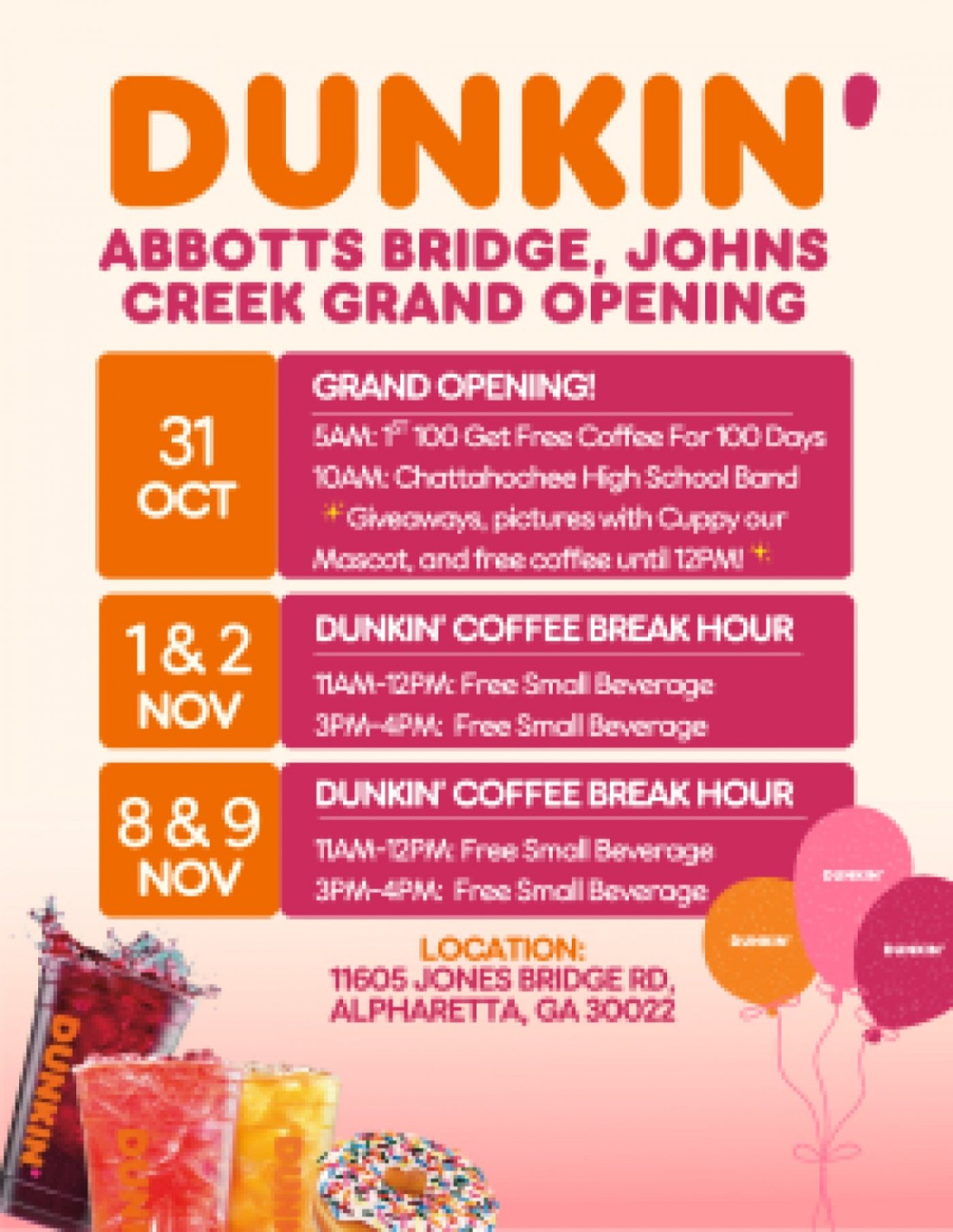 Dunkin’® and Baskin-Robbins® to Celebrate Grand Opening of New Johns ...