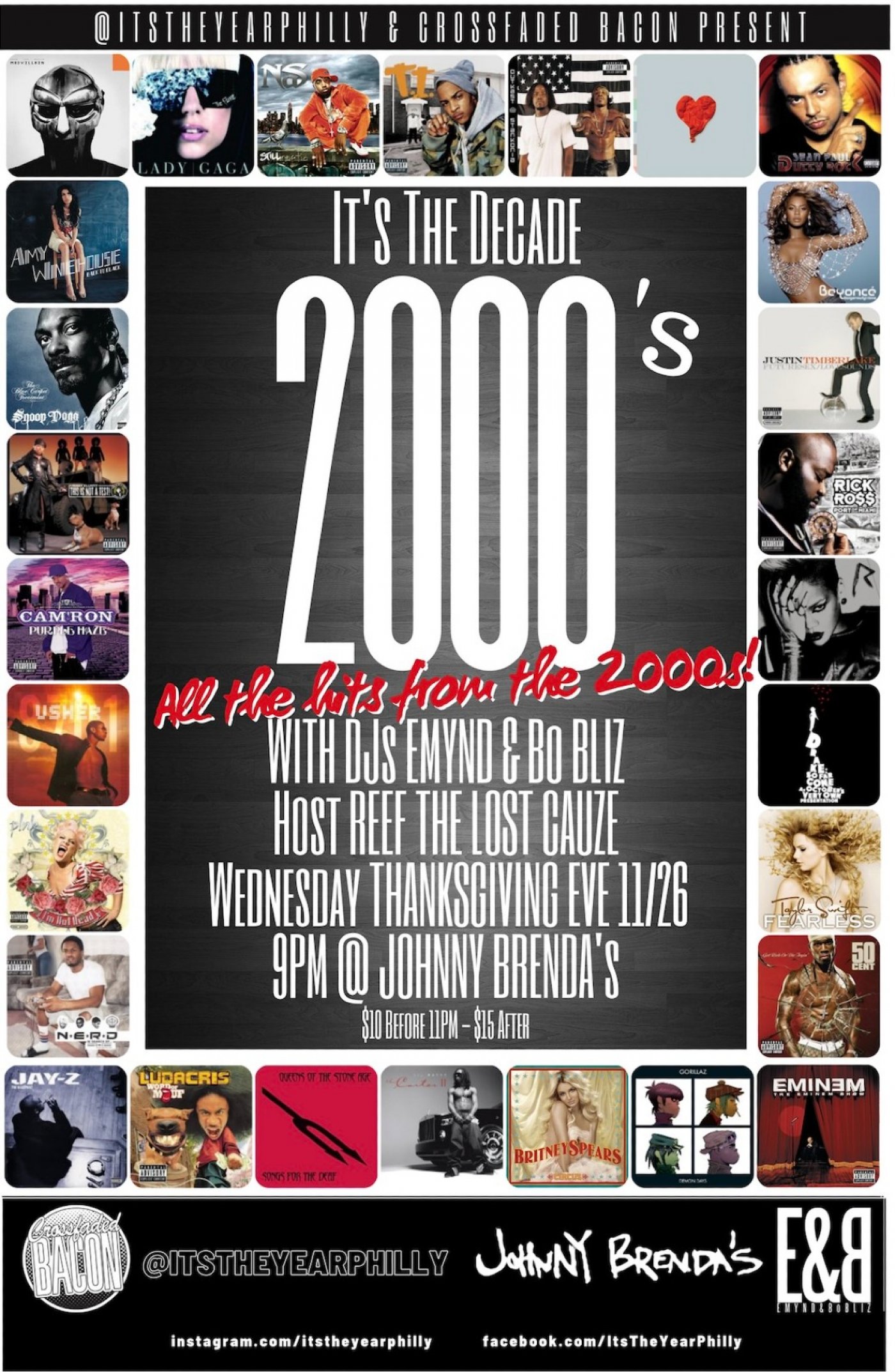 Its The Decade 2000s on Thanksgiving Eve at Johnny Brendas , Johnny ...