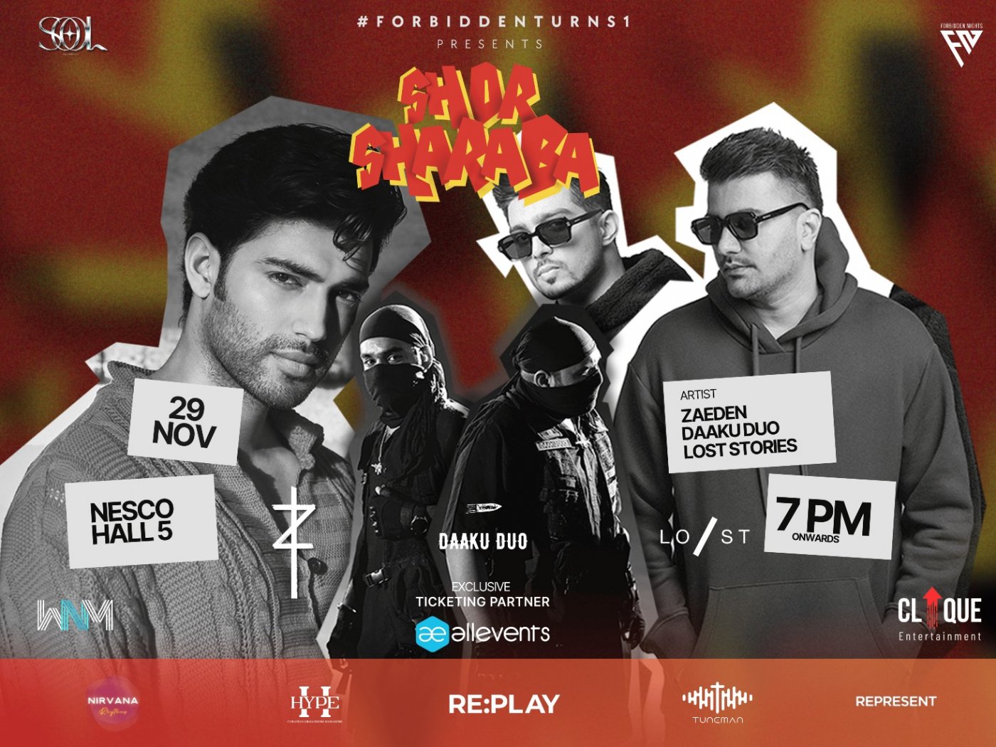 Shor Sharaba Ft-:Zaeden,Lost Stories,Daaku duo, Hall No. 5, Nesco ...