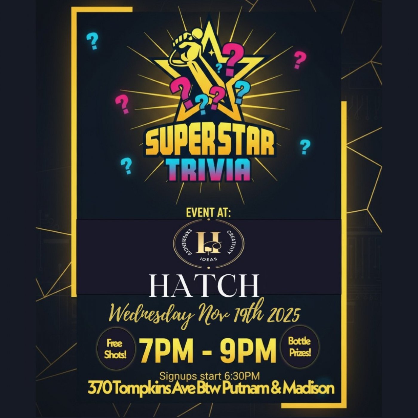 Superstar Trivia Night, Hatch, Brooklyn, 19 November 2025 | AllEvents