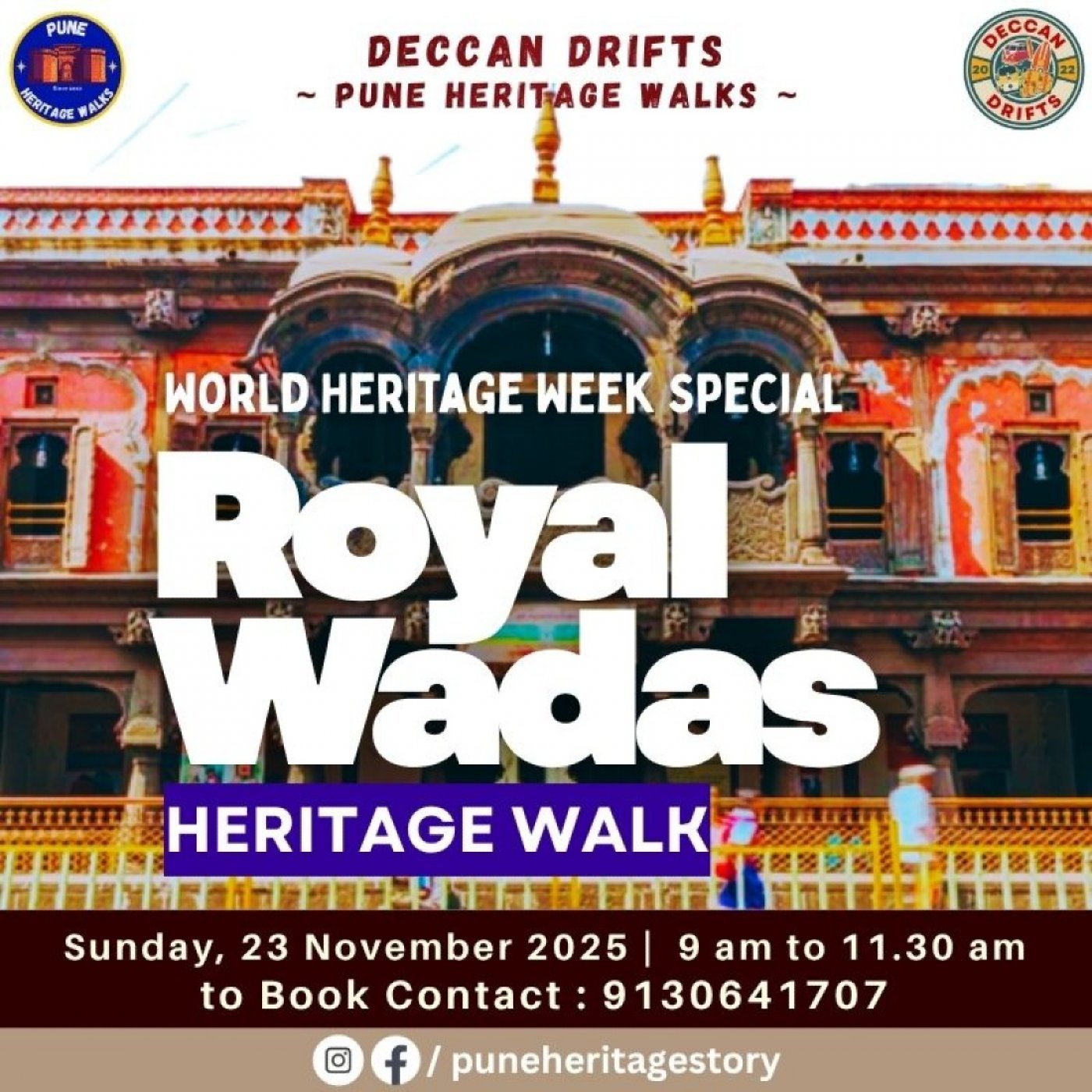Royal Wadas Heritage Walk | Pune | PHW Tickets, Shaniwar Wada, Pune, 23 ...