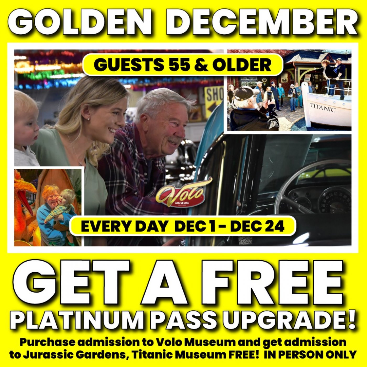 Golden December at Volo Museum!, Volo Museum, Island Lake | AllEvents