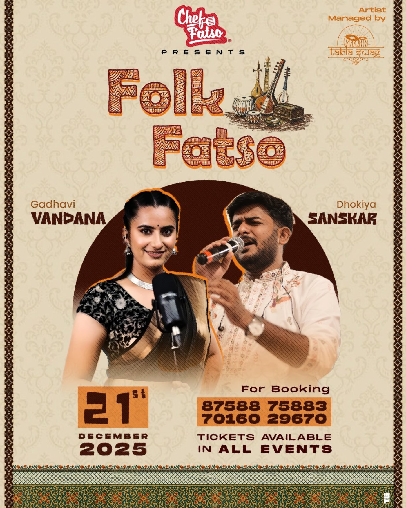 FOLK FATSO . Tickets, Chef Fatso - Open Air, Kalawad Road, Rajkot ...