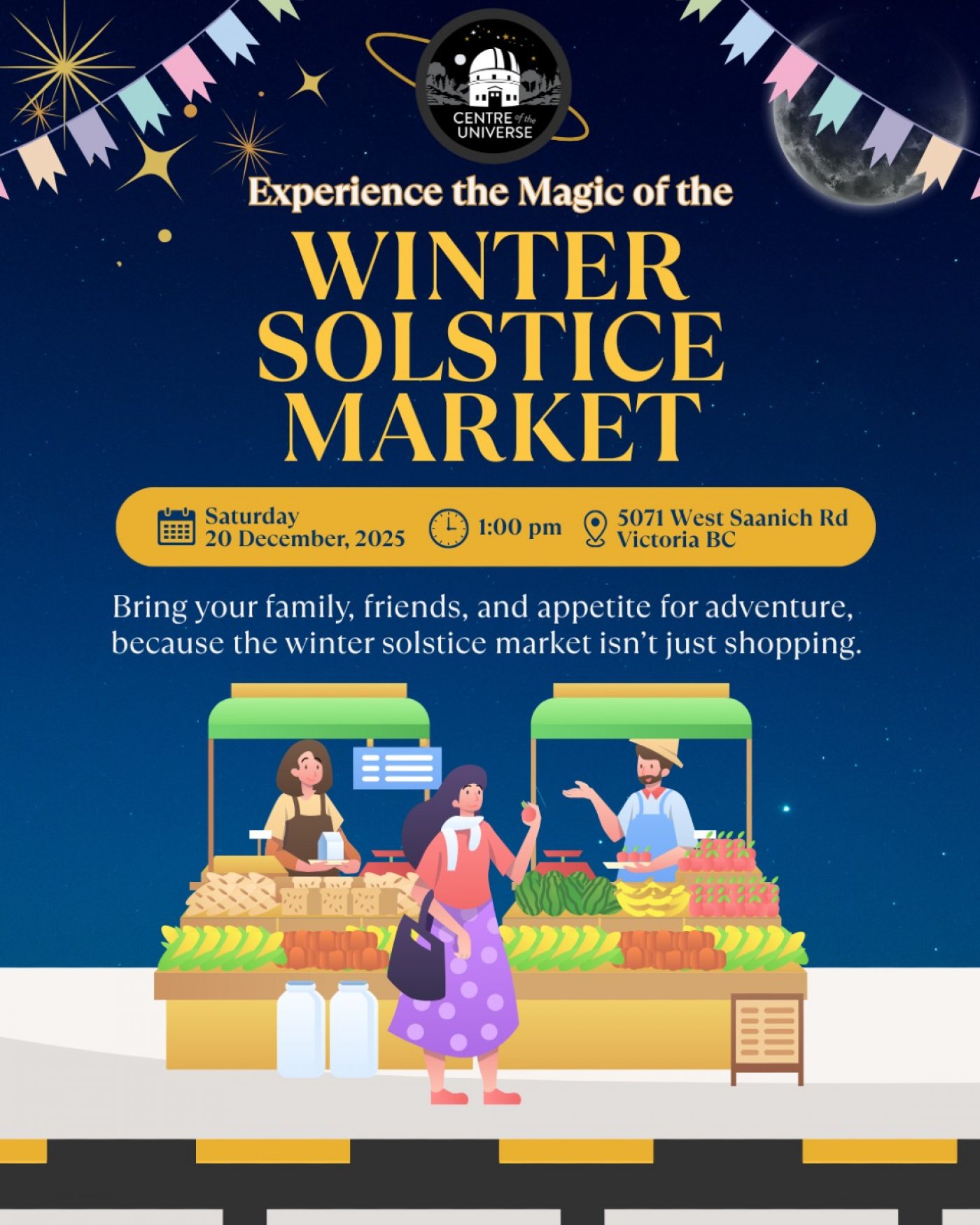 Winter Solstice Market at the Centre of the Universe, Centre of the ...