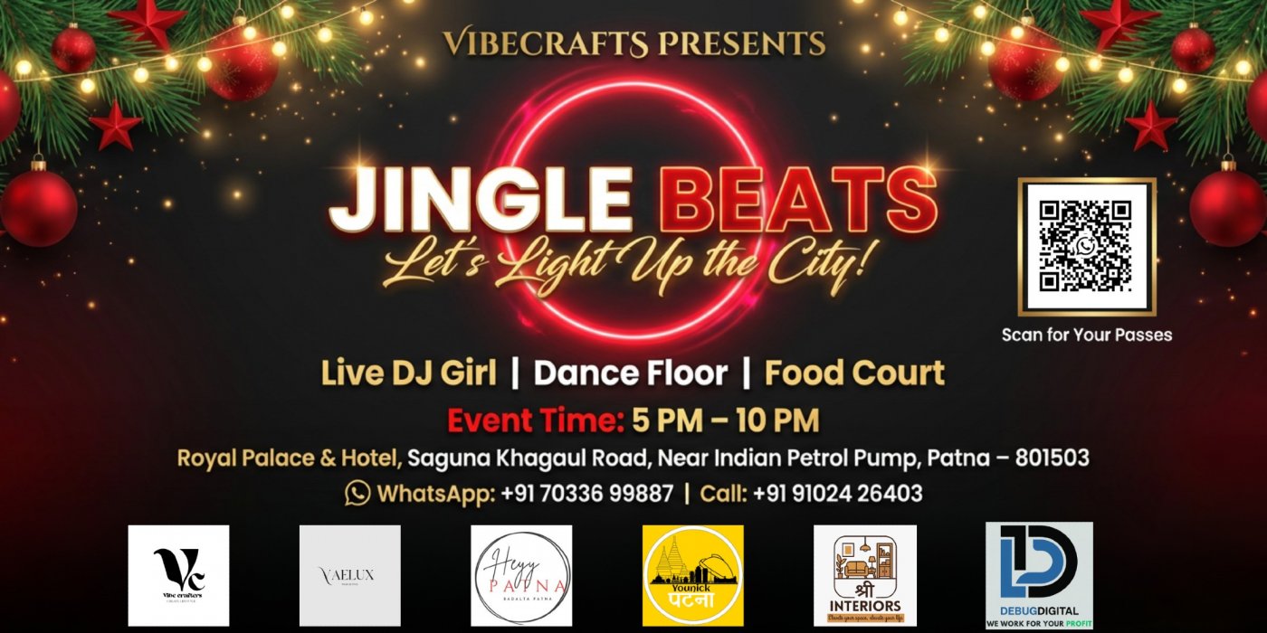 Jingle beats 2k25 Tickets, Royal Palace & Hotel - Best Banquet Hall in ...