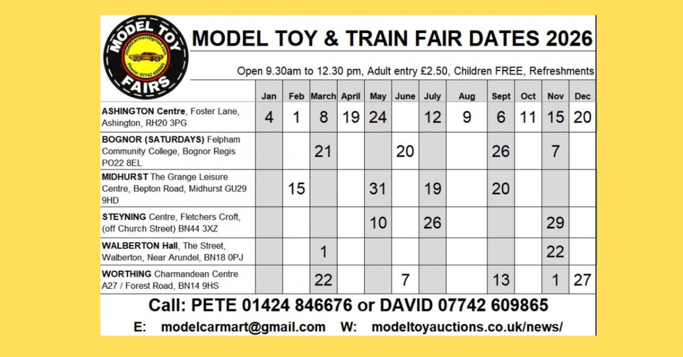 Midhurst West Sussex Vintage Toy and Train Collectors Fair Tickets, The ...