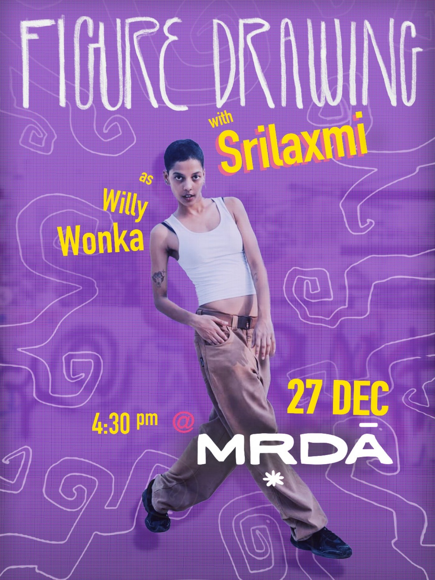 Live Model Drawing 7- Willy Wonka Tickets, MRDA, Ahmedabad, 27 December ...