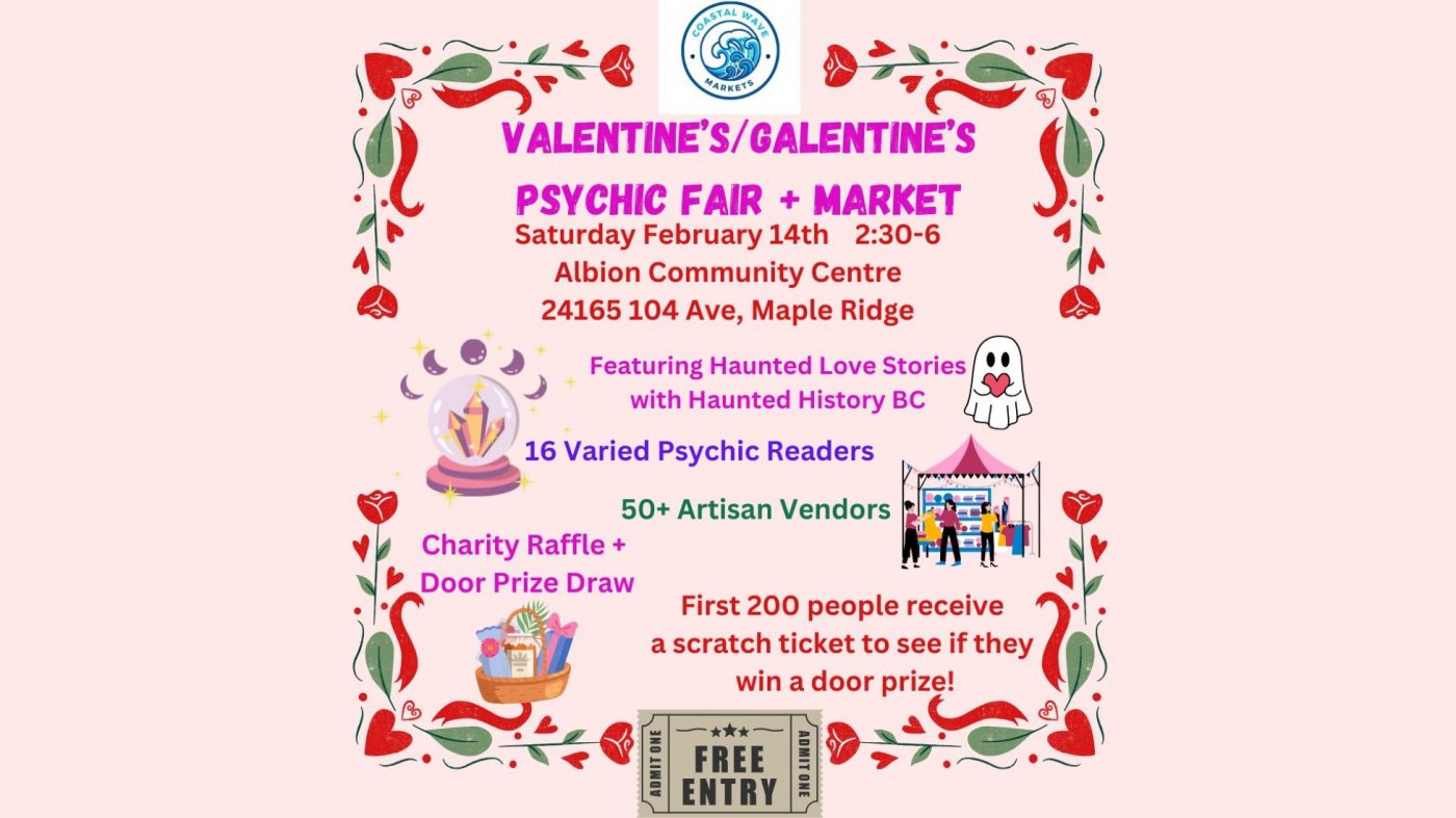Coastal Wave Valentines/Galentines Psychic Fair and Market, Albion ...