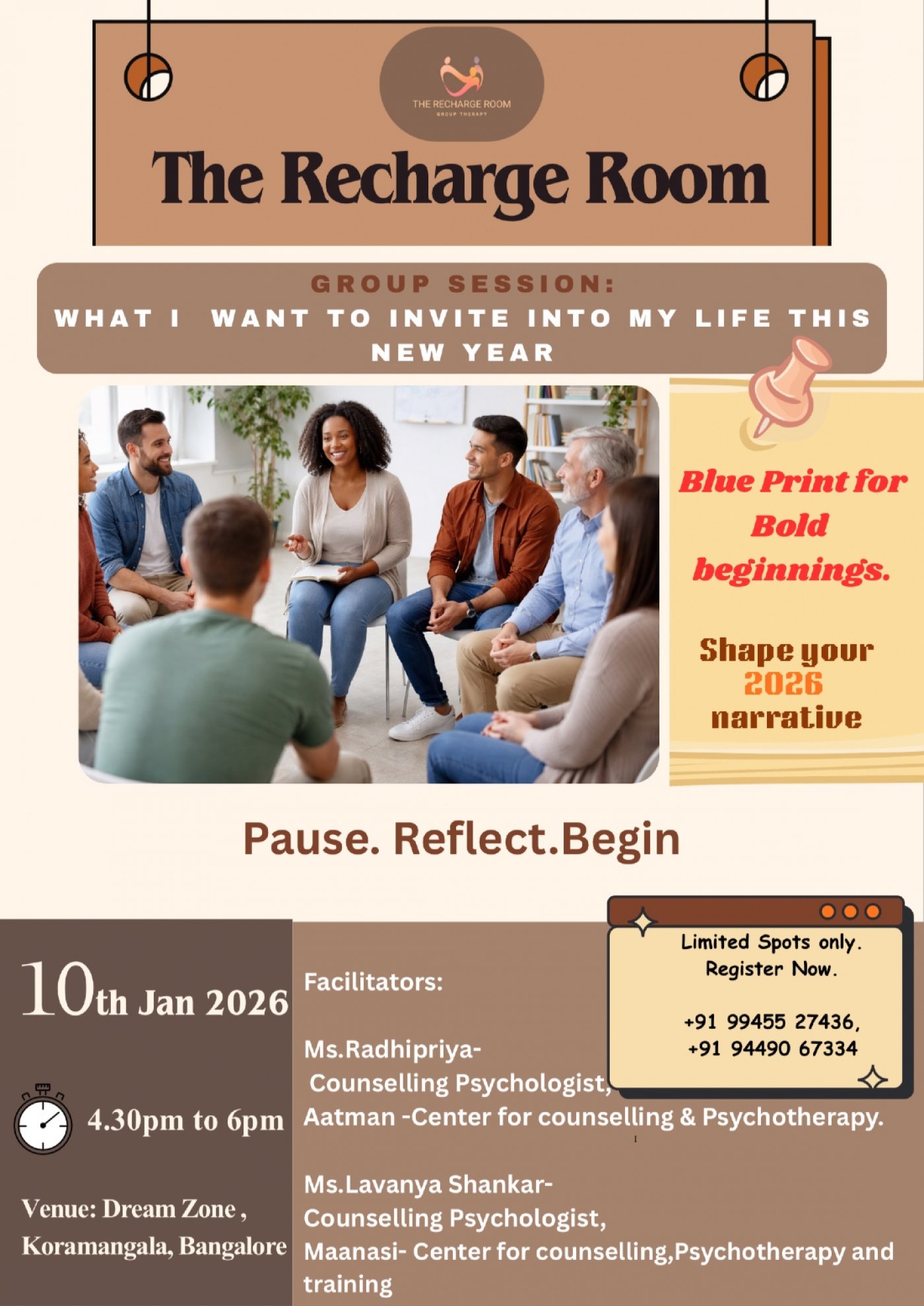 The Recharge Room- group therapy Tickets, Dreamzone Koramangala ...