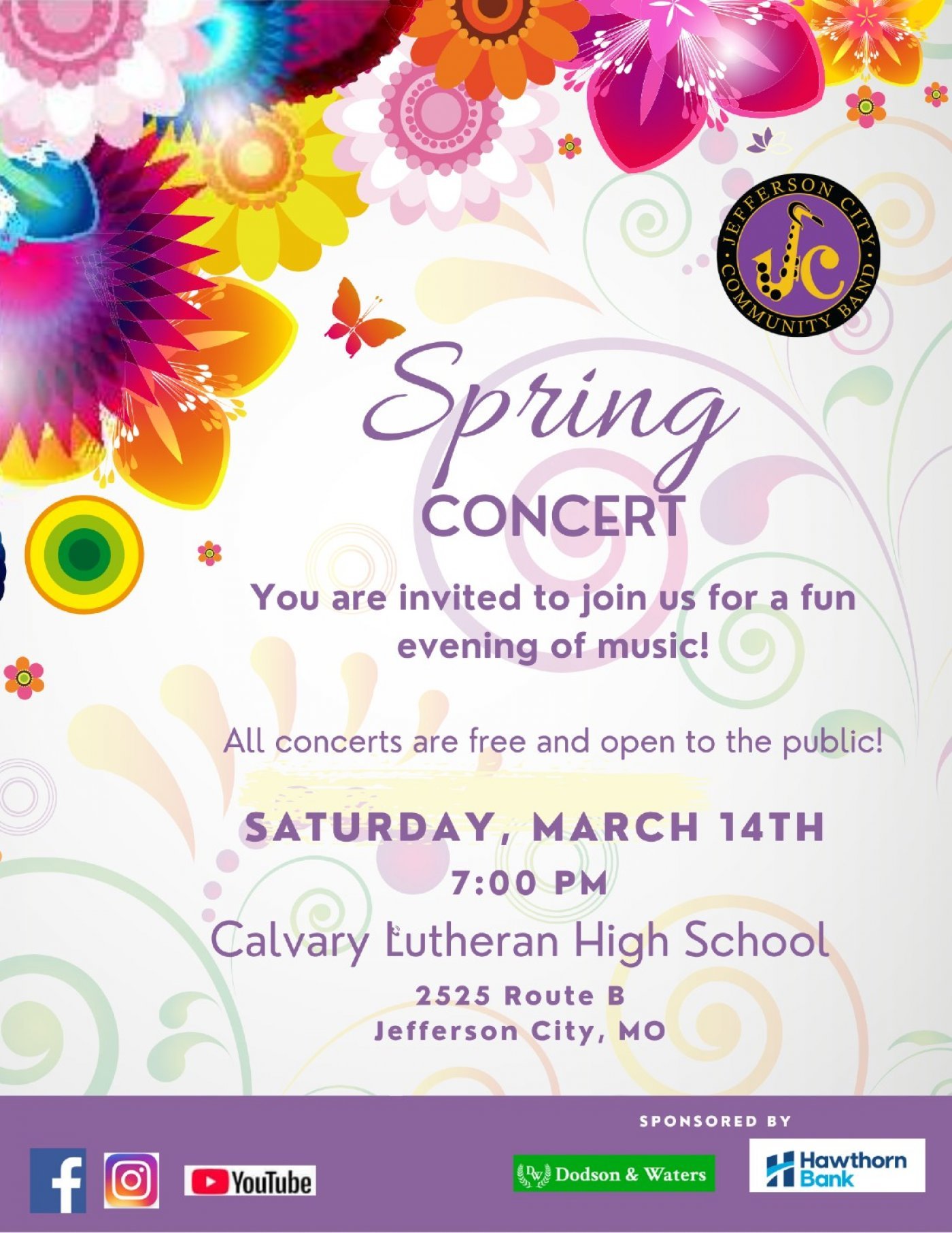 Jefferson City Community Band Spring Concert, Calvary Lutheran High ...