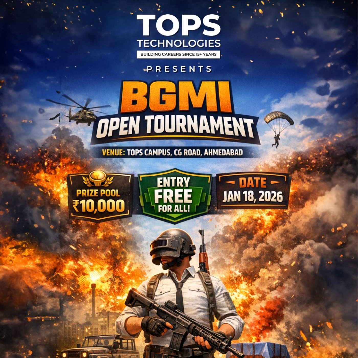 BGMI Open Tournament – TOPS Campus, TOPS Technologies, Chimanlal ...