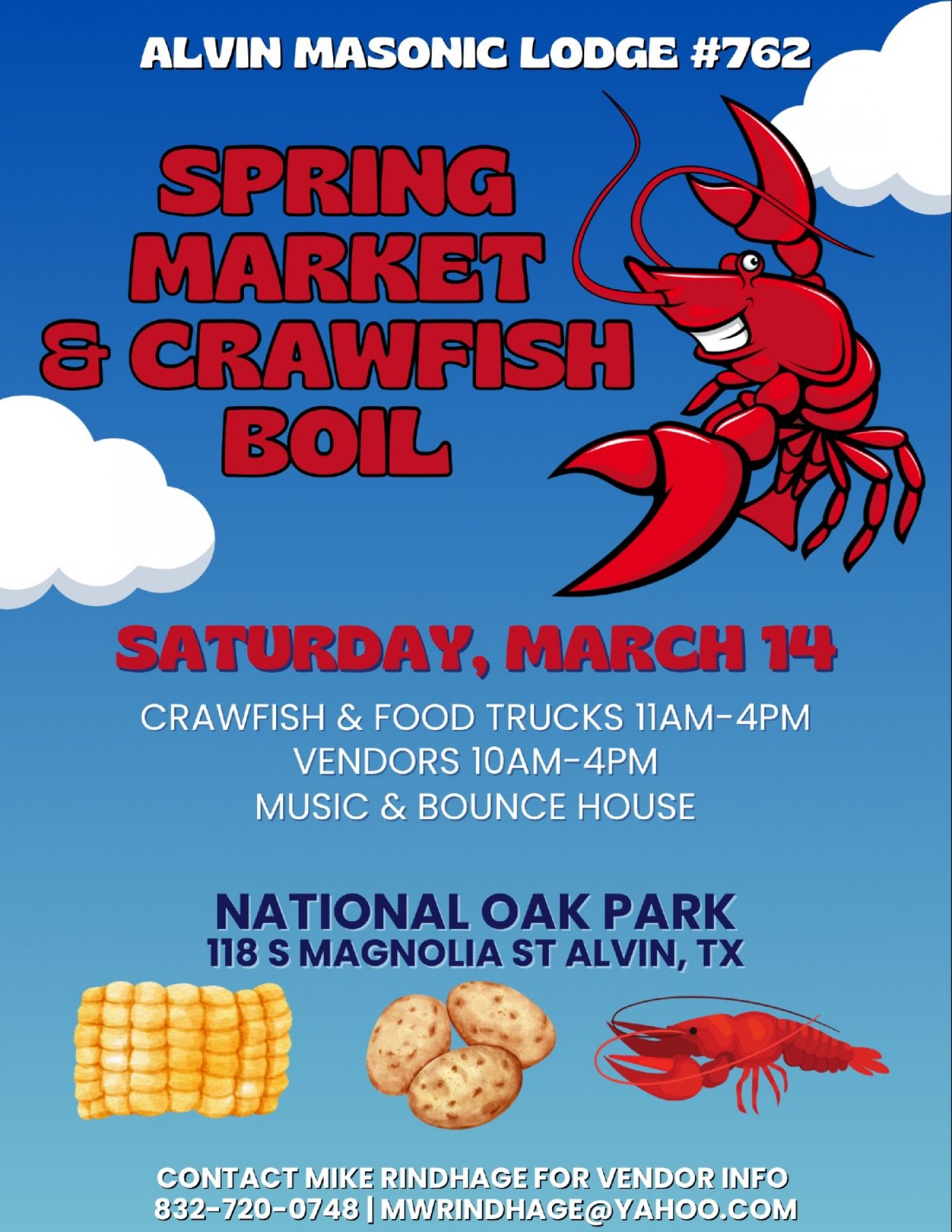 Spring Market & Crawfish Boil, National Oak Park, S Magnolia St, Alvin ...