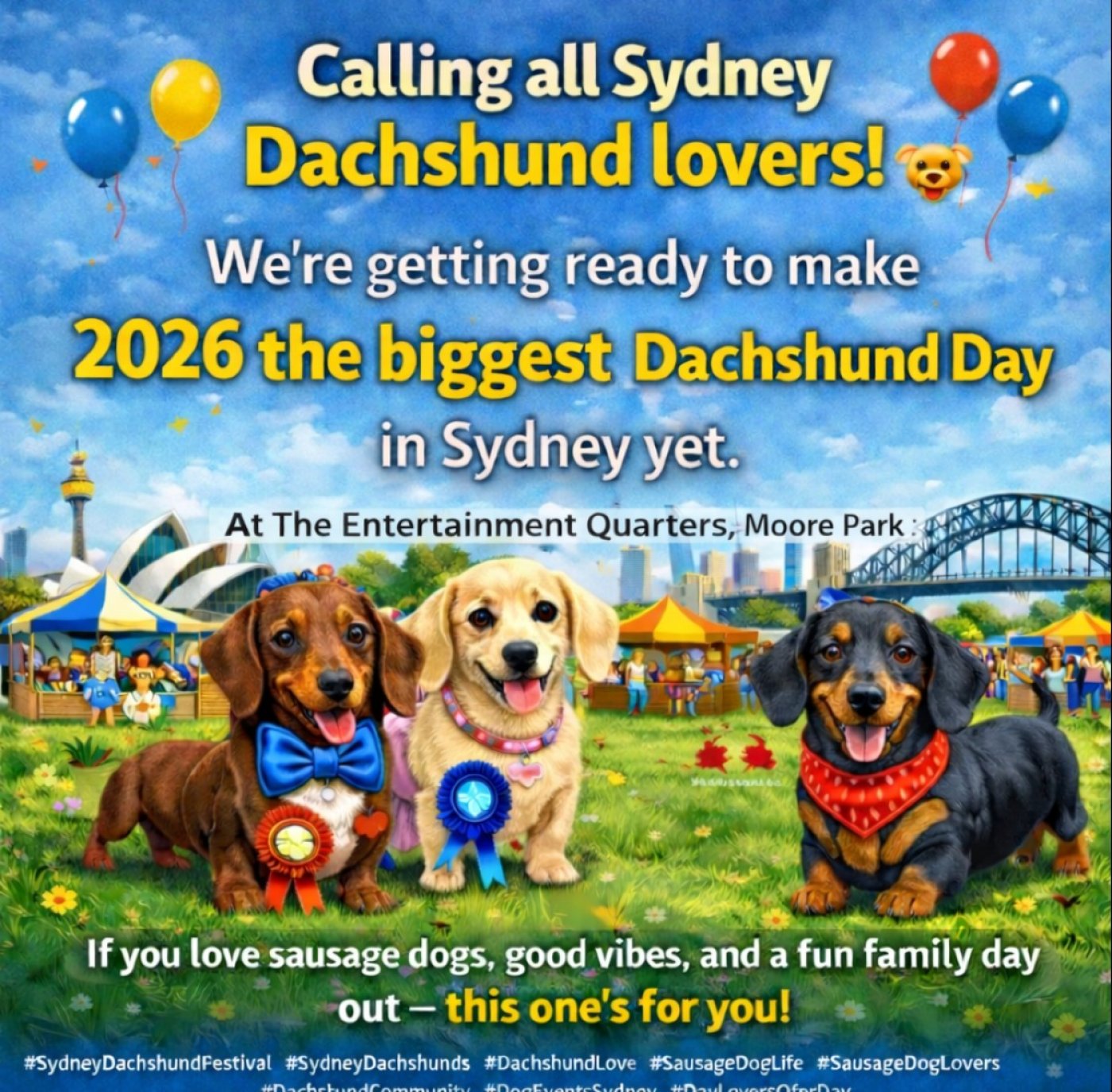 Sydney Dachshund Festival 2026, The Entertainment Quarter, Surry Hills ...