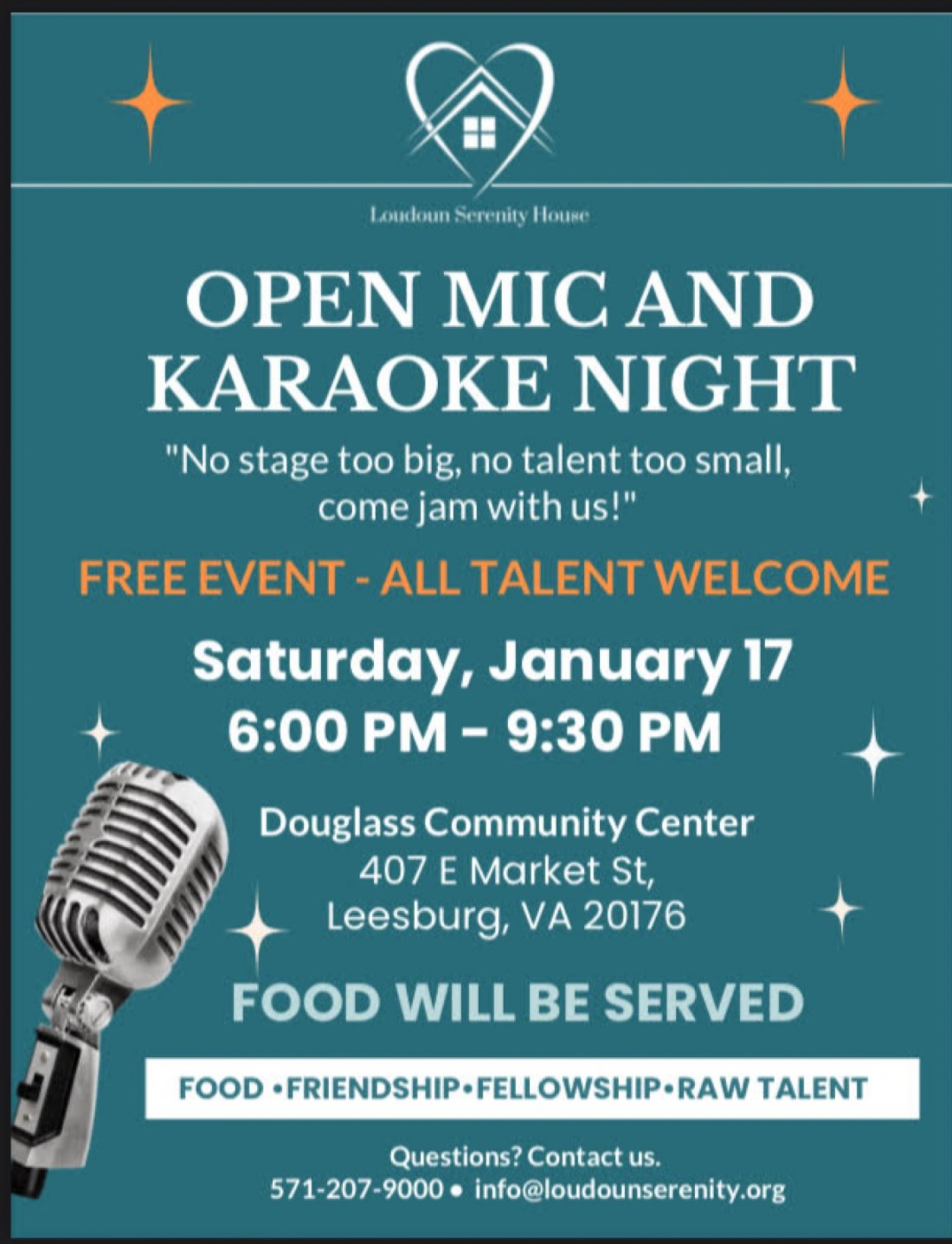 Sober Open Mic, Douglass Community Center, Leesburg, 17 January 2026 ...